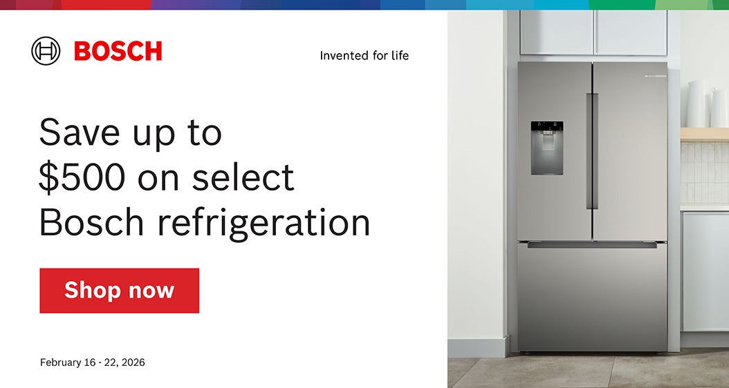 BOSCH Invented for life Save up to $500 on select Bosch refrigeration ...