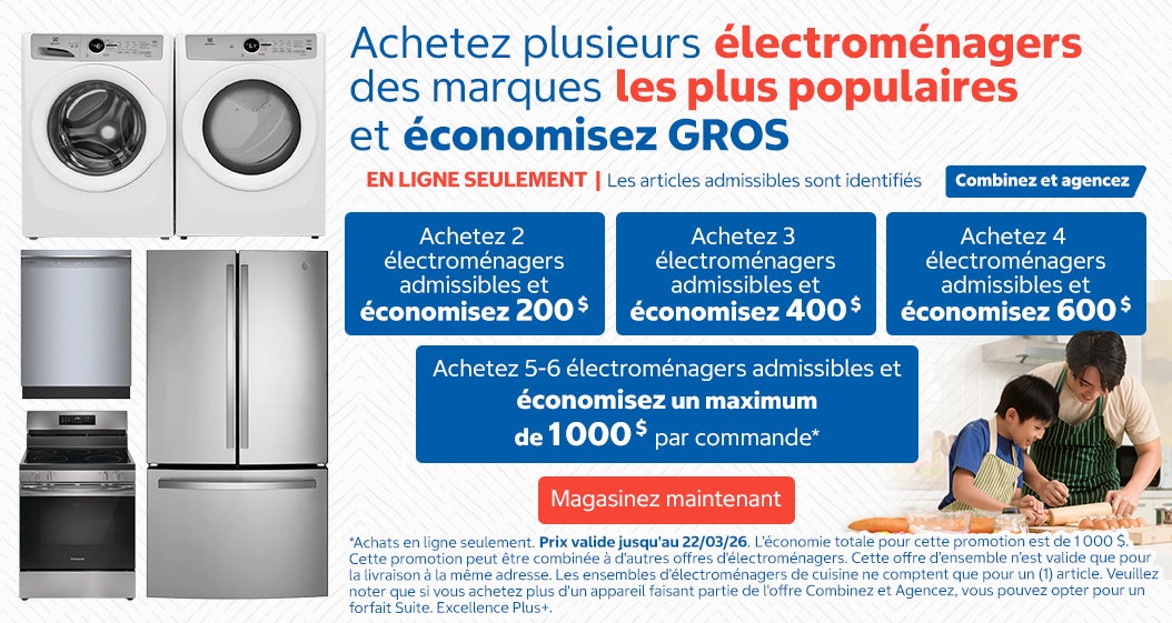 Achetez plusieurs électroménagers des marques les plus populaires et ...