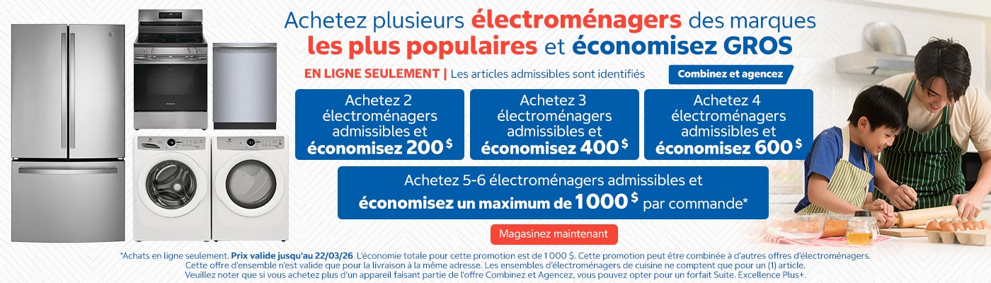 Achetez plusieurs électroménagers des marques les plus populaires et ...