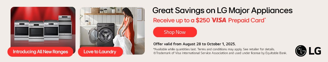 LG Great Savings on LG Major Appliances Receive up to a $250 VISA ...