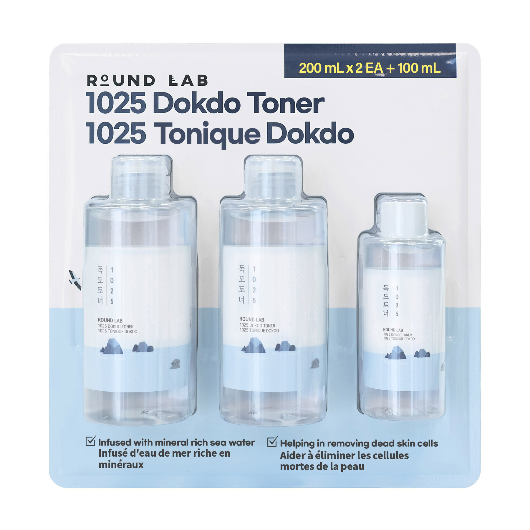 Round Lab 1025 Dokdo Toner, 2 x 200 mL + 100 mL | Costco