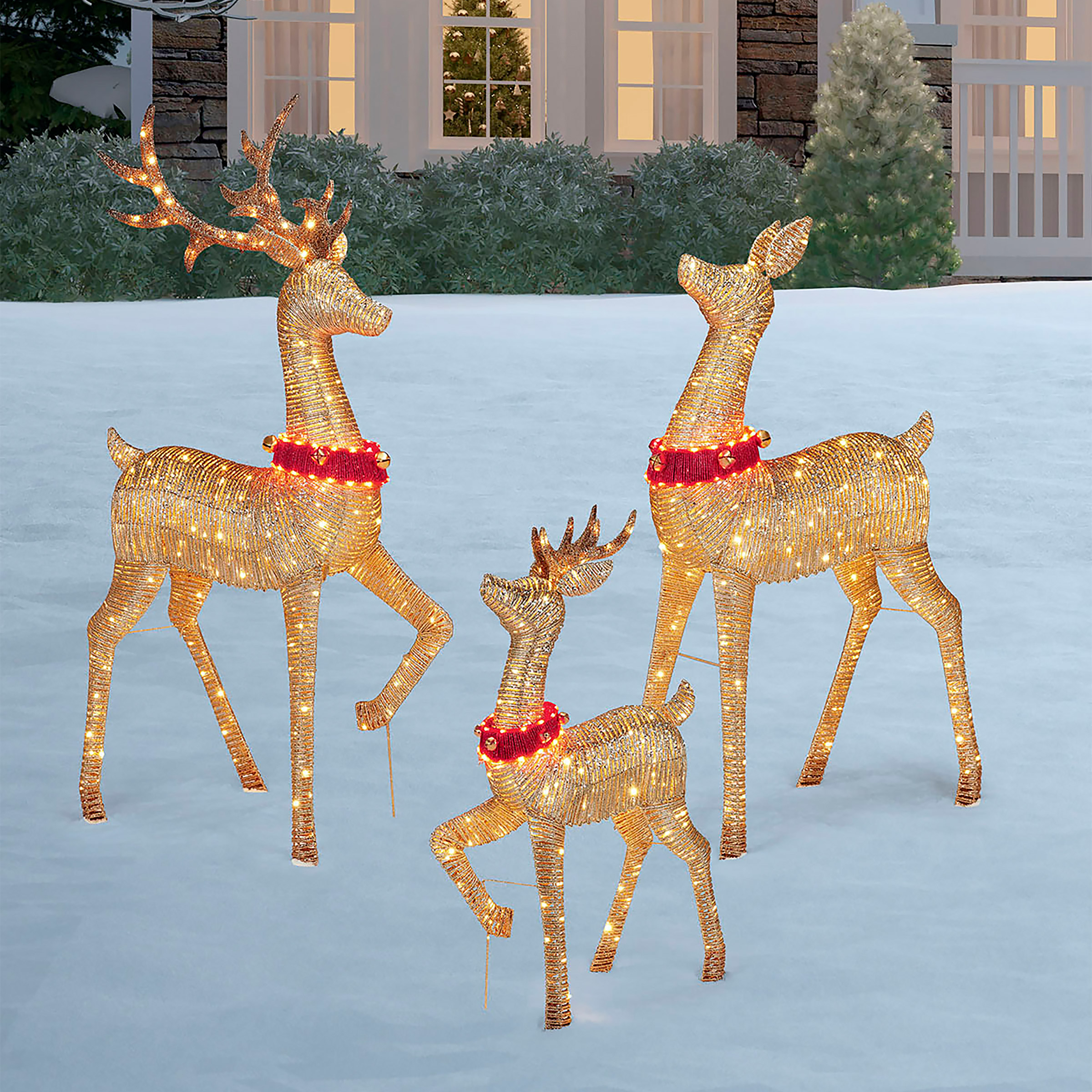 Set of 3 LED Deer Family | Costco