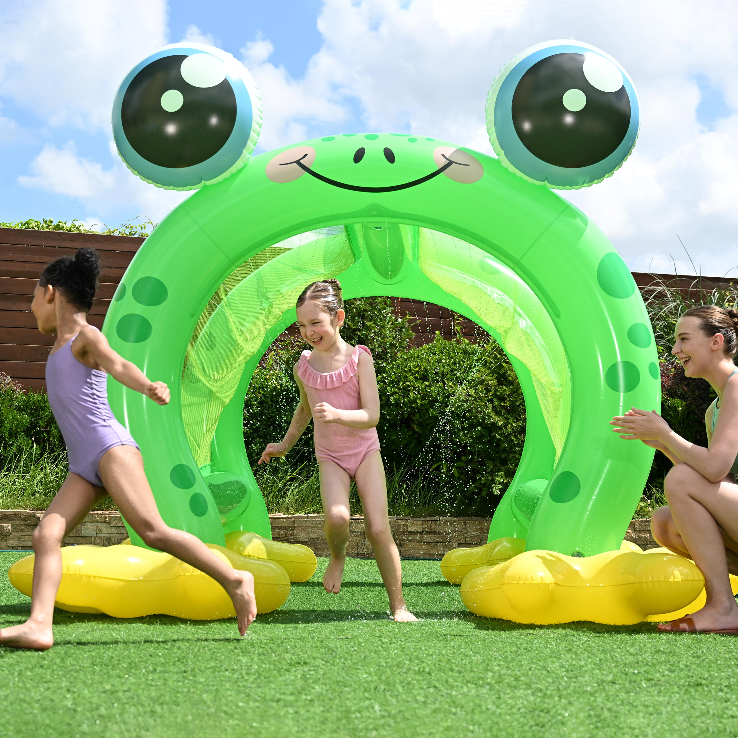 H2OGO! Froggy Fun Inflatable Sprinkler Tunnel | Costco