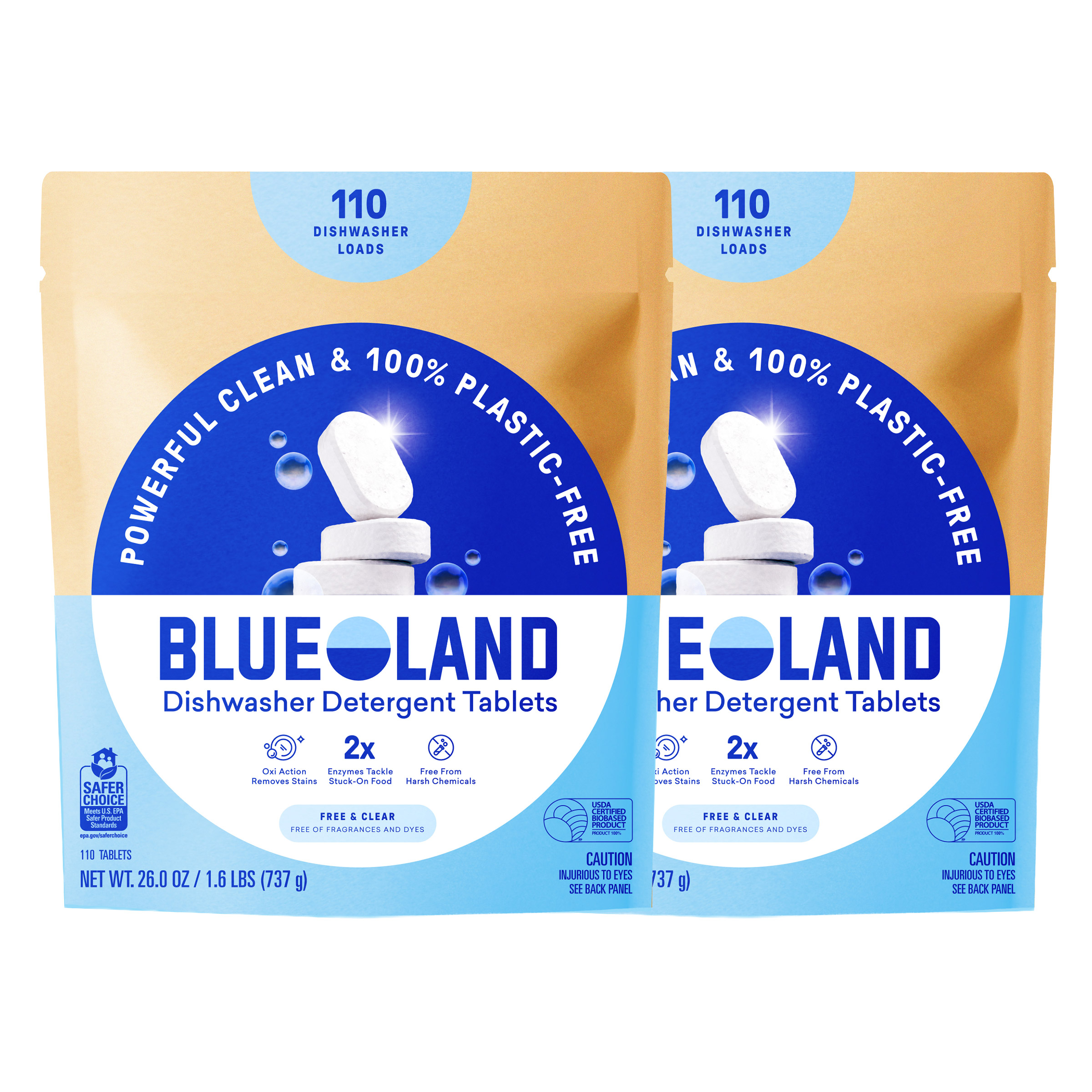 Blueland Dishwasher Detergent Tablets, Fragrance-Free, 220-count | Costco