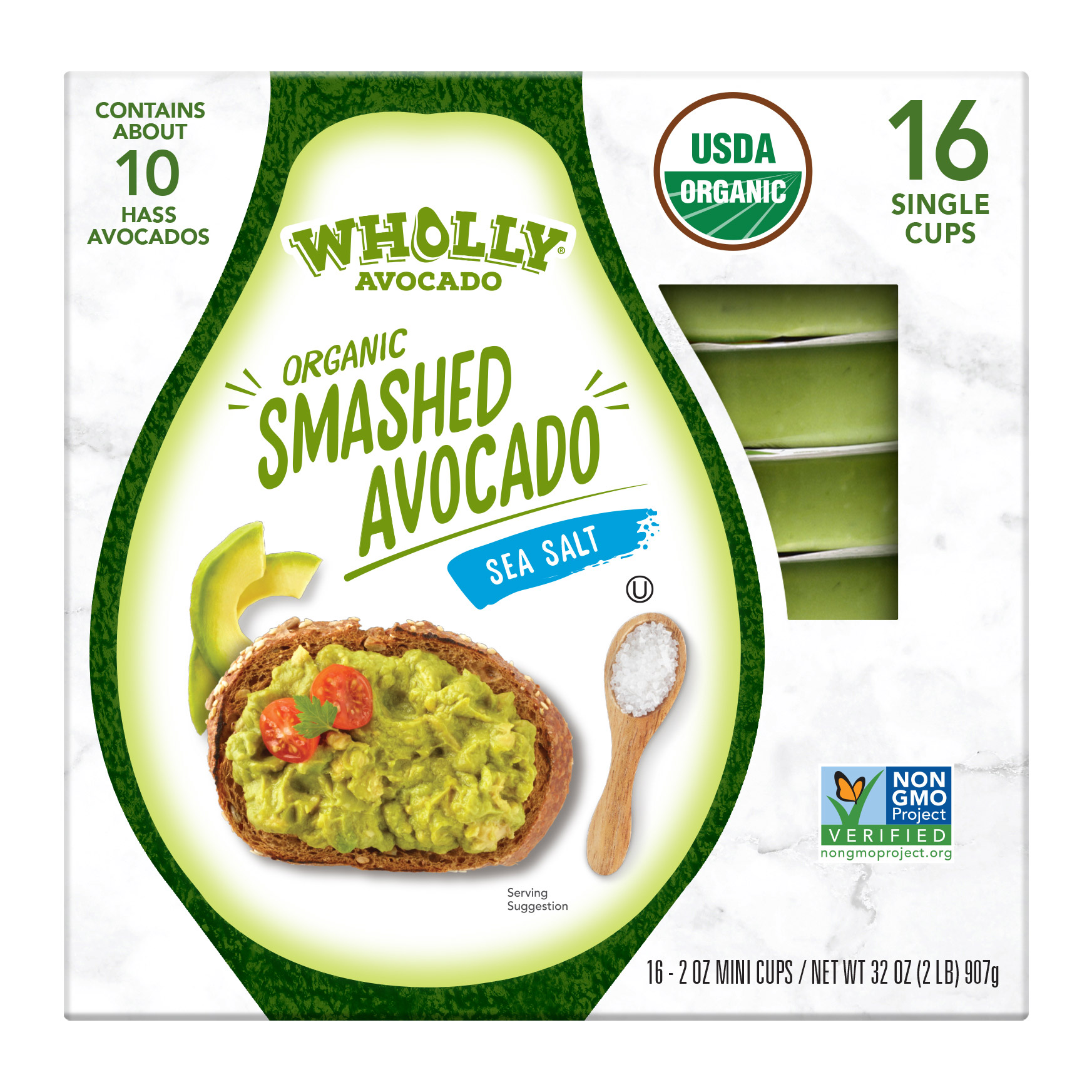 Wholly Organic Smashed Avocado, 2 oz, 16-count | Costco