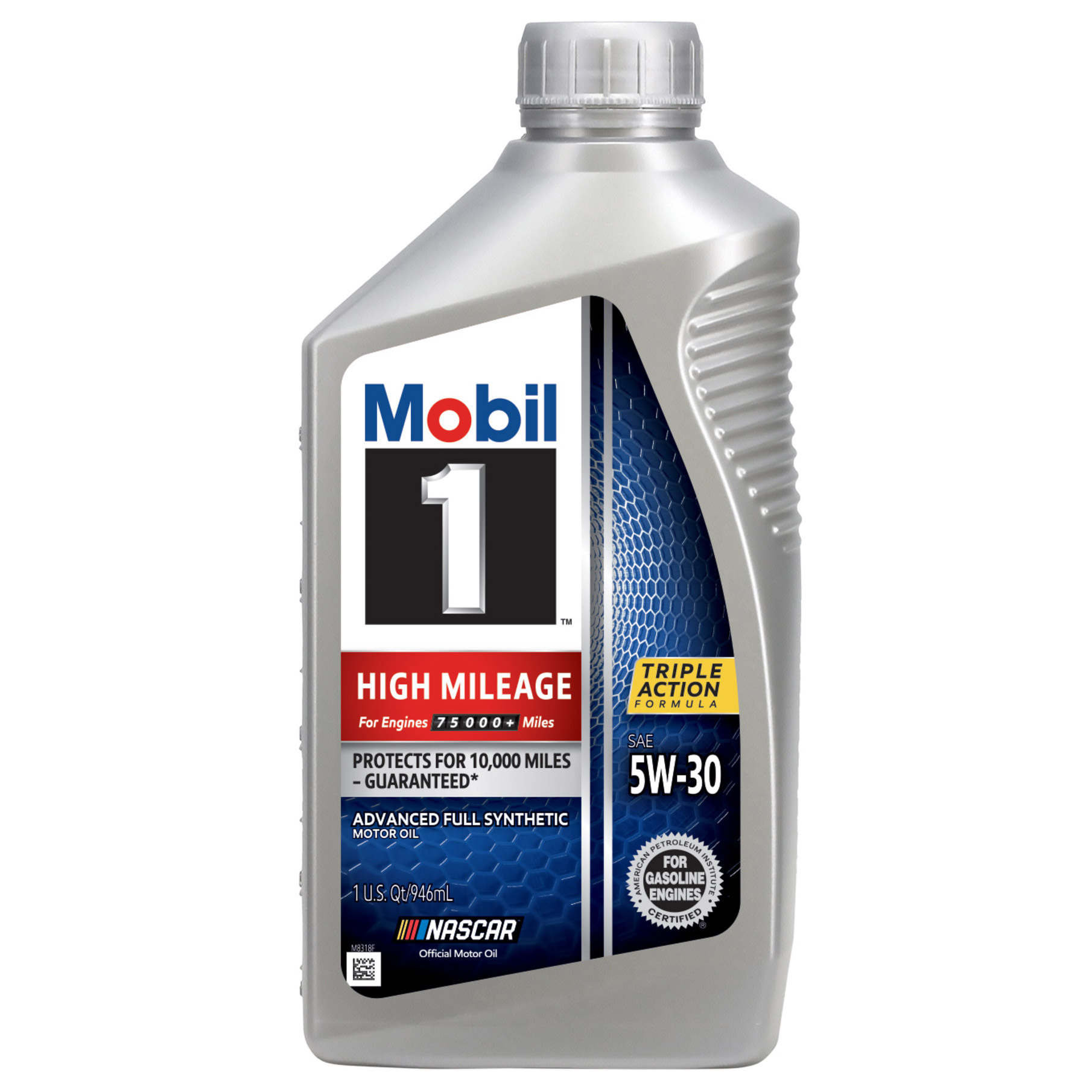 Mobil 1 High Mileage Full Synthetic Motor Oil 5W-30, 1-Quart/6-pack ...