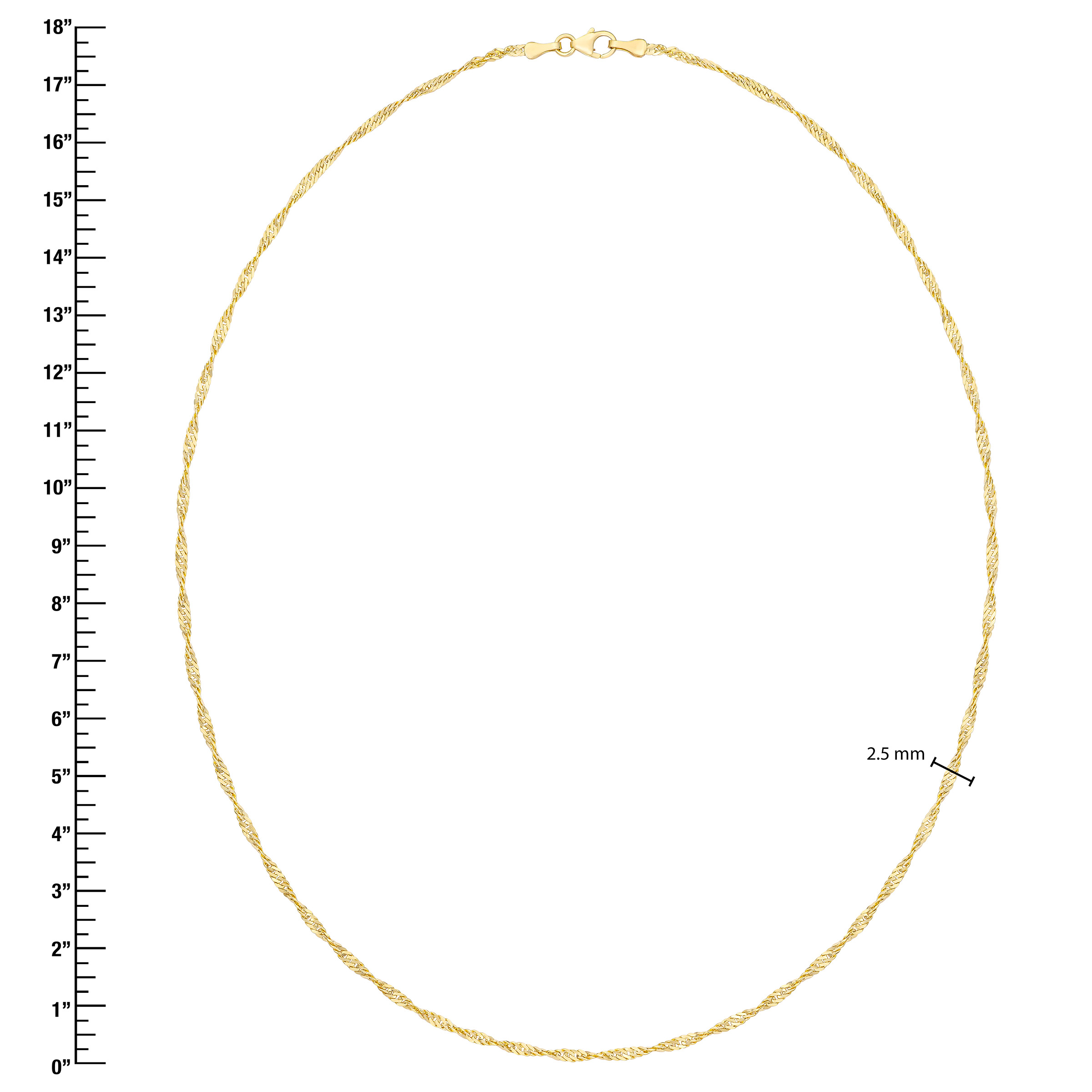 14kt Yellow Gold Singapore Chain | Costco