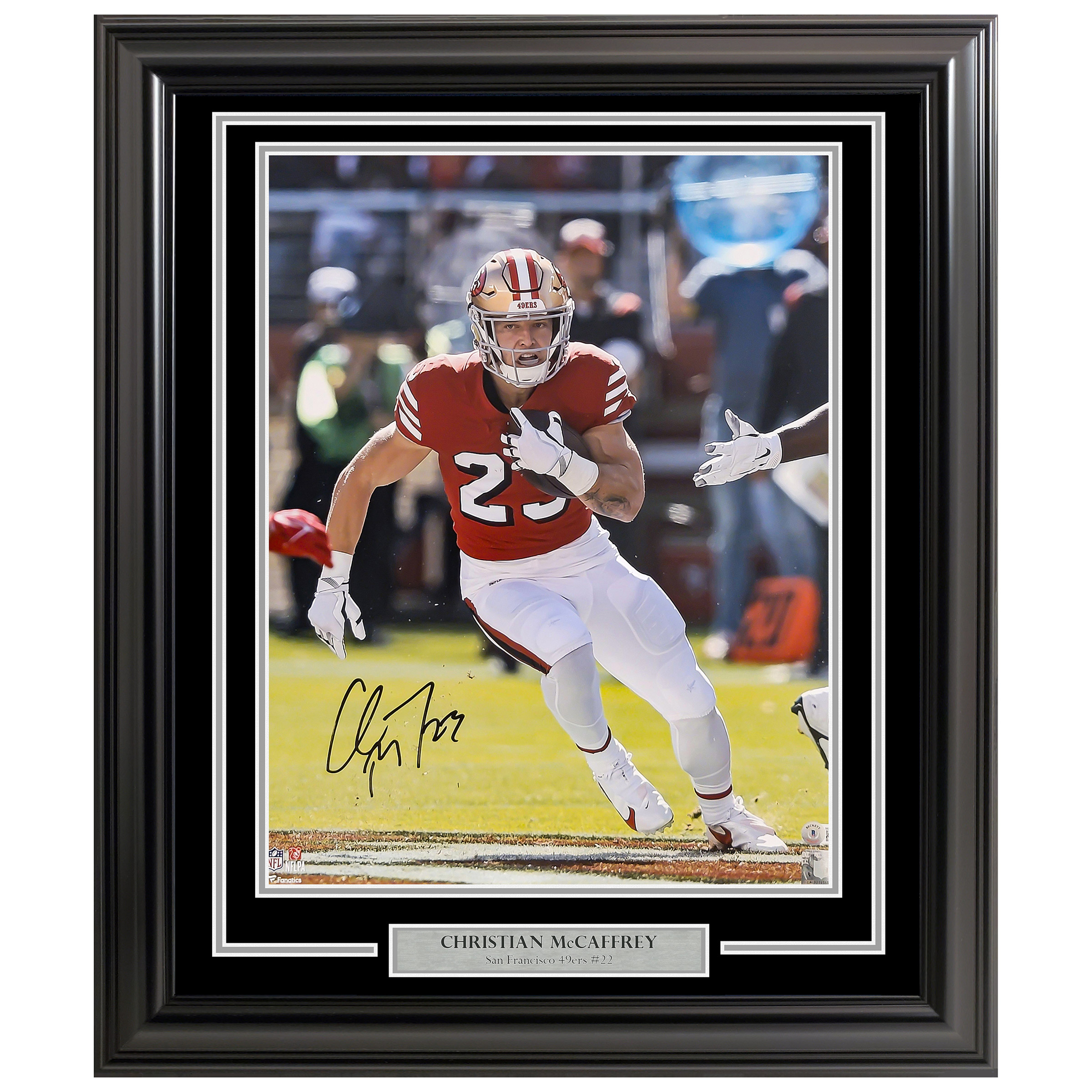 Christian McCaffrey Autographed Framed Photo San Francisco 49ers ...