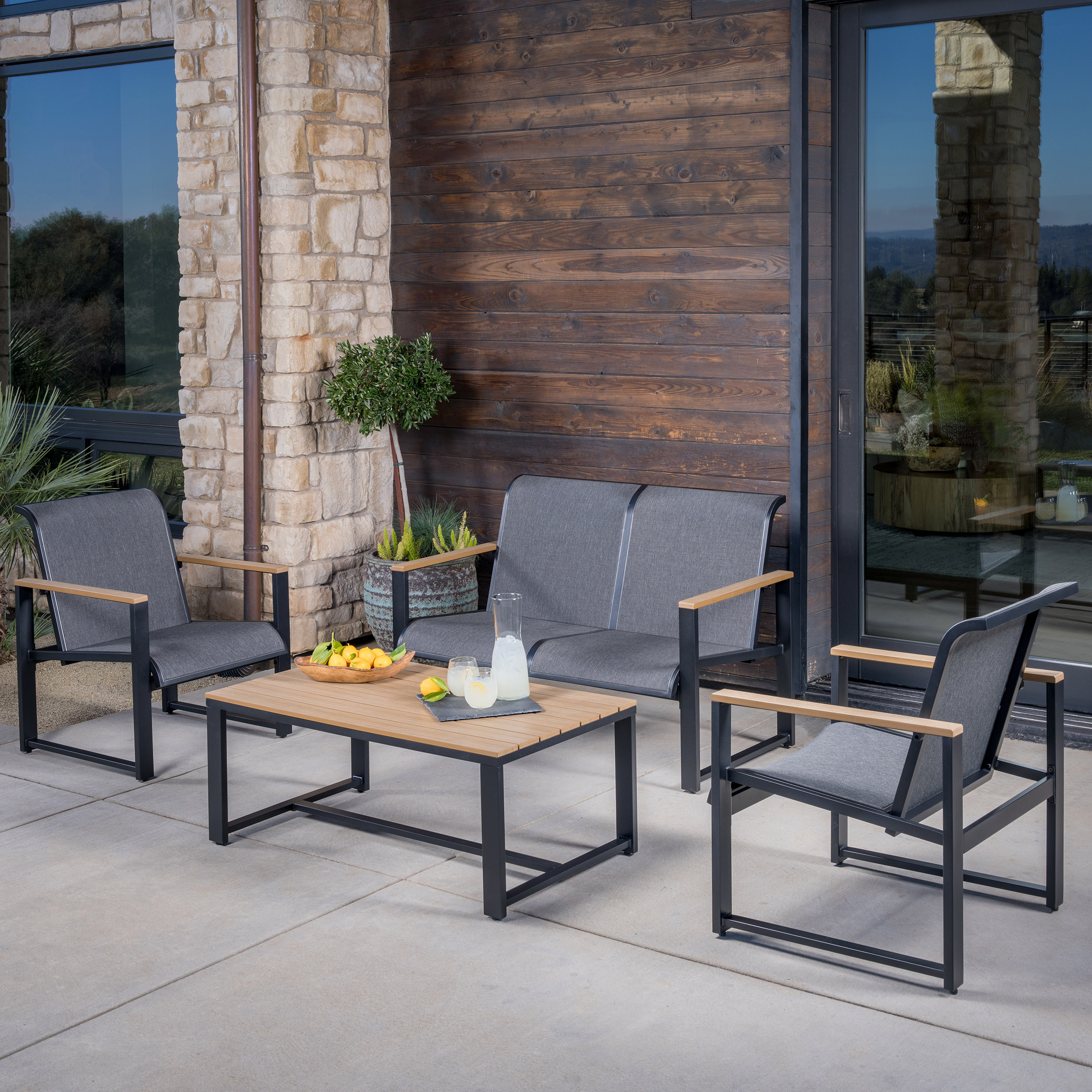 SunVilla Helio 4-piece Outdoor Patio Seating Set | Costco