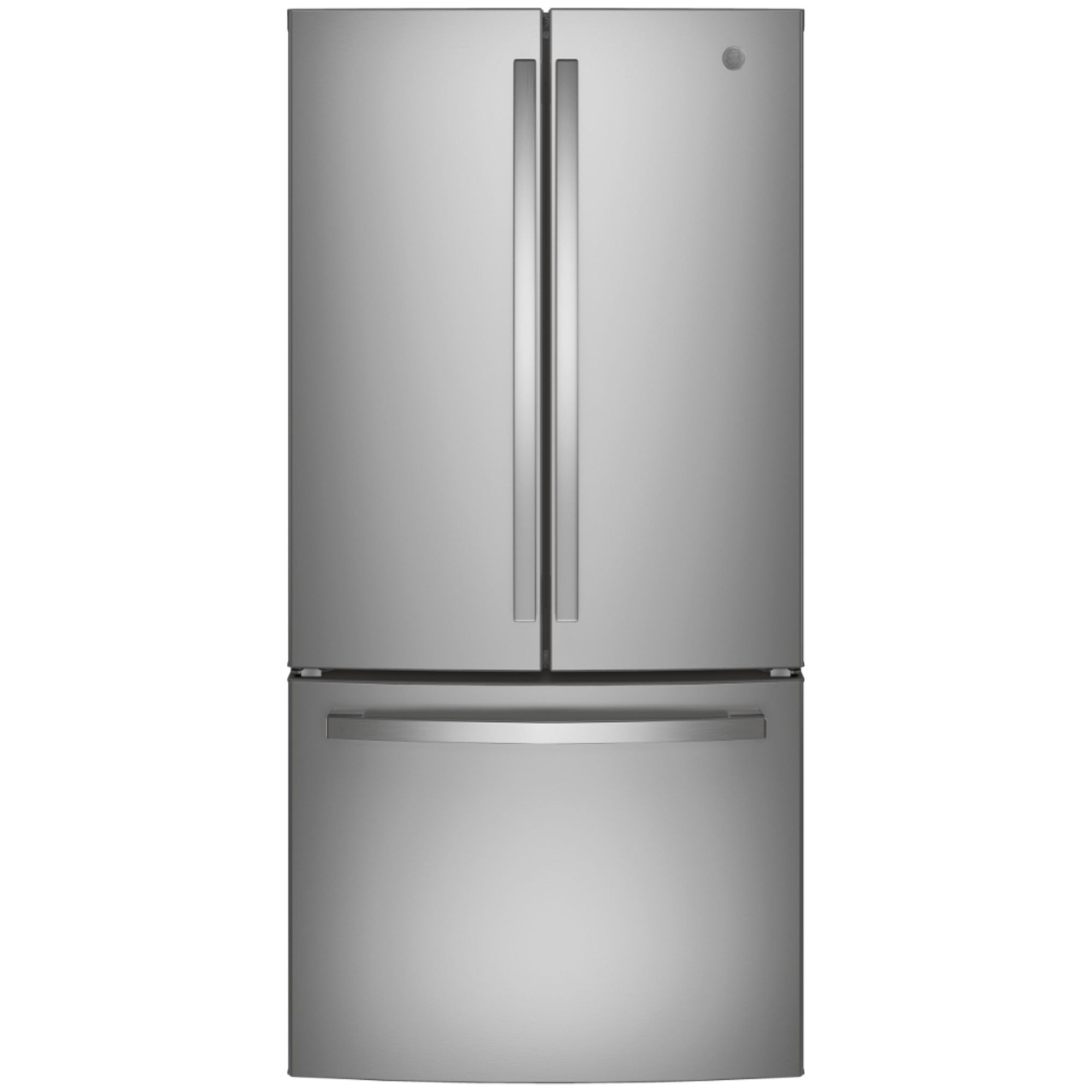 GE 33 in. 18.6 cu. ft Stainless Steel Counter Depth French Door ...