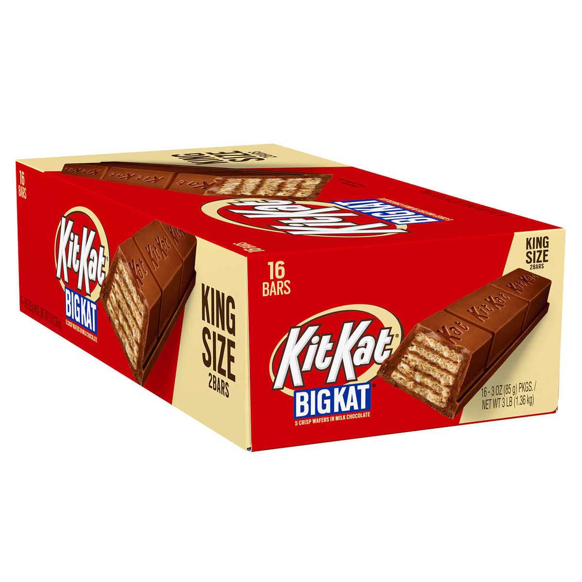 Kit Kat Big Kat, King Size, 3.0 oz, 16-count | Costco