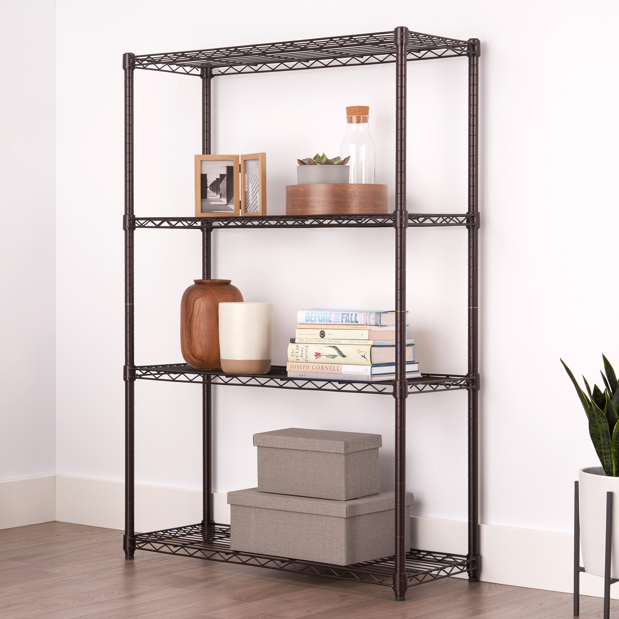 TRINITY 4-Tier Indoor Wire Shelving Rack