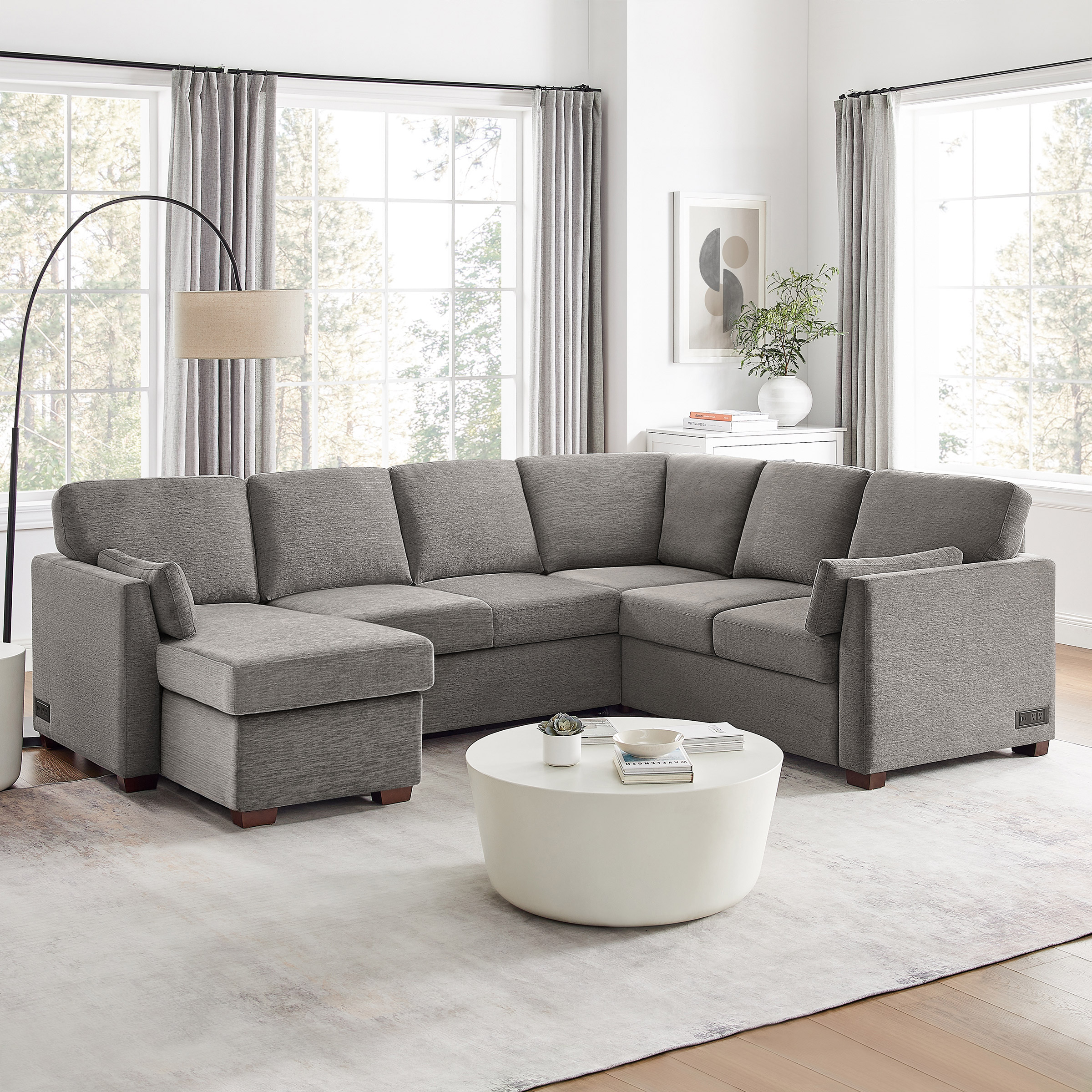 Coddle Luke Sleeper Sectional with Reversible Chaise and Storage | Costco