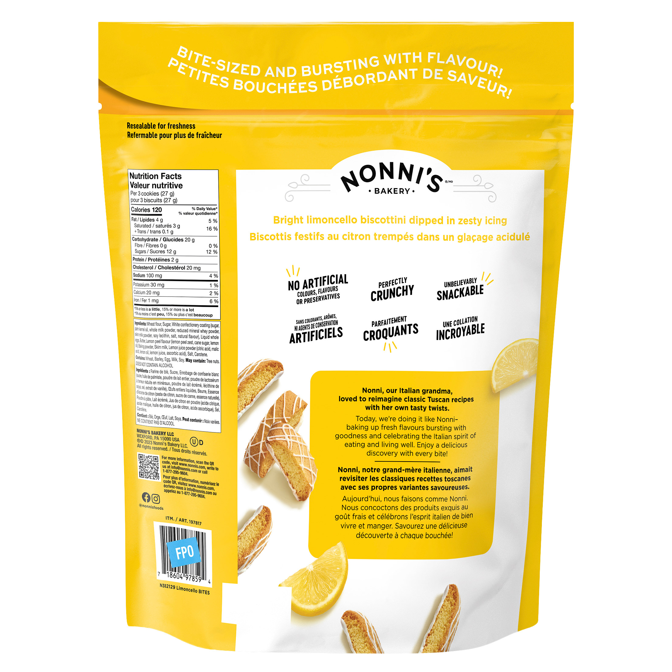 Nonni's Limoncello Biscotti Bites, 794 g | Costco