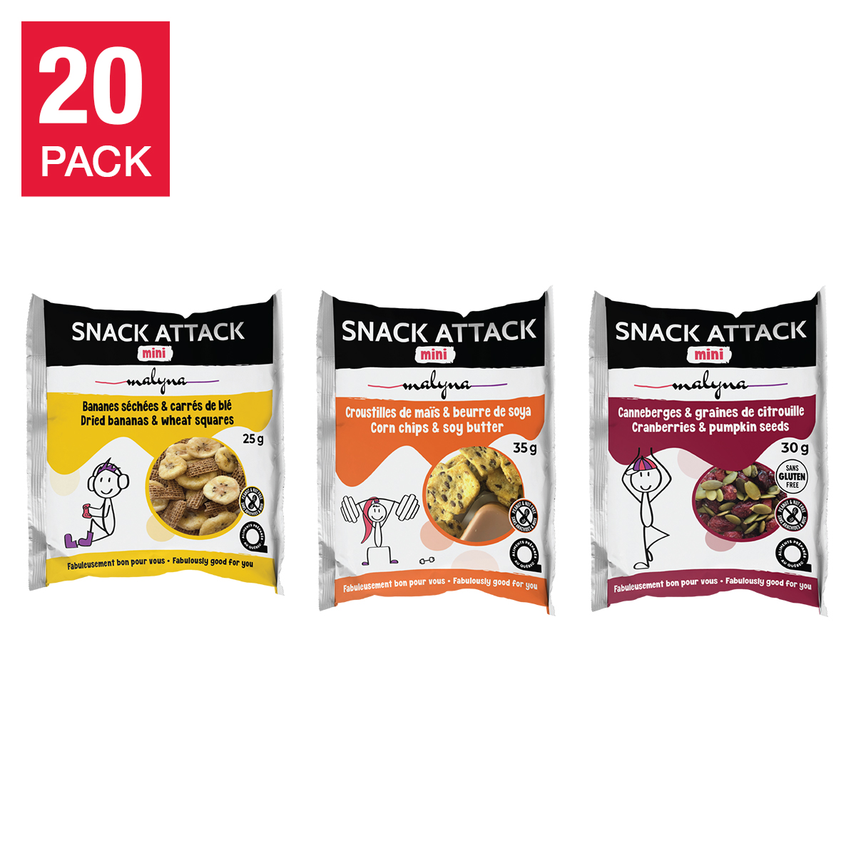 Snack Attack Mini, Snacks Variety Pack, 60 bags, 1.8 kg | Costco