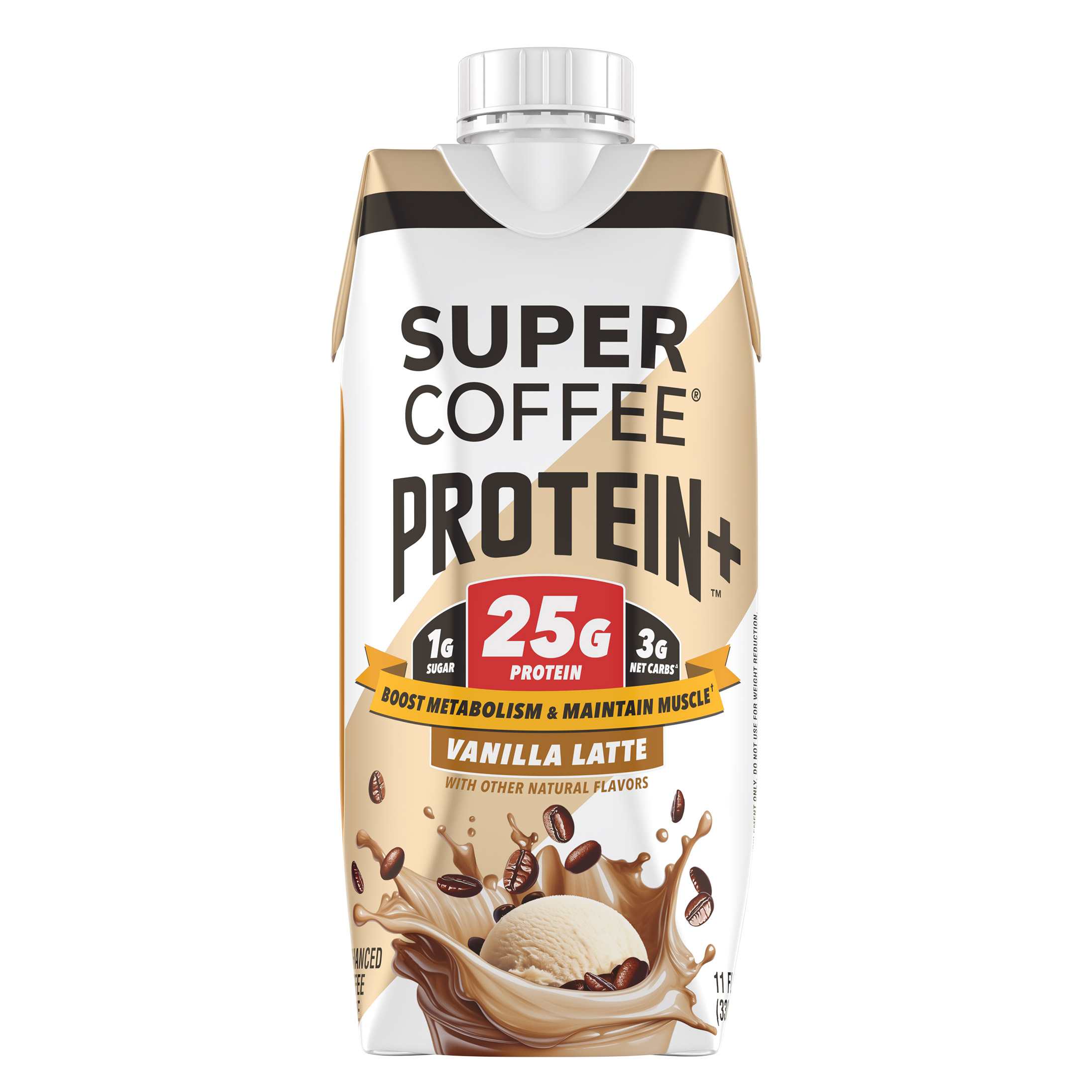 Super Coffee Protein+ 25g Shakes, Vanilla Latte, 11 fl oz, 18-pack | Costco