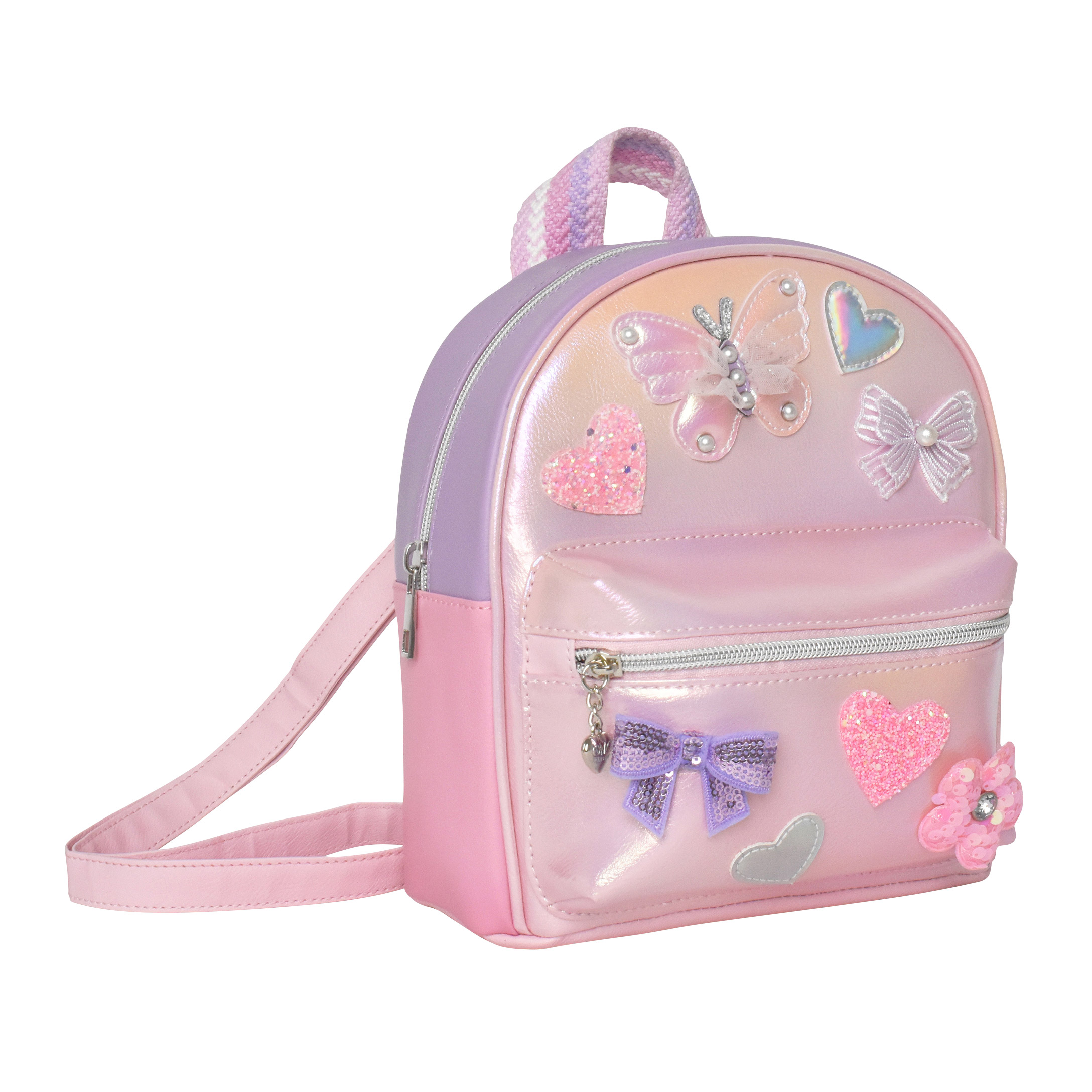 OMG Accessories Metallic Butterfly Applique Mini Backpack | Costco
