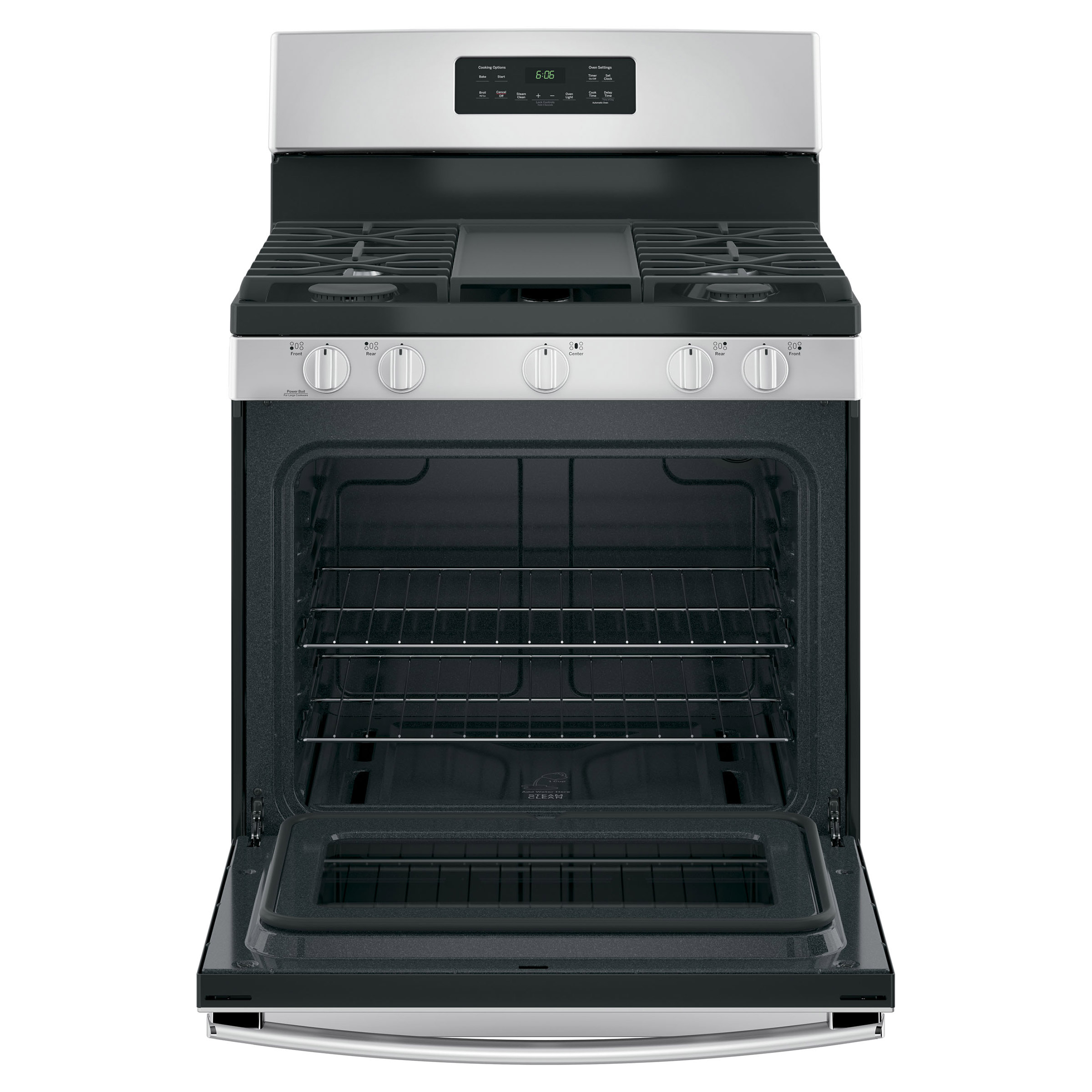 GE 30" 5.0 cu. ft. GAS Free-Standing Range with Center Oval Burner ...