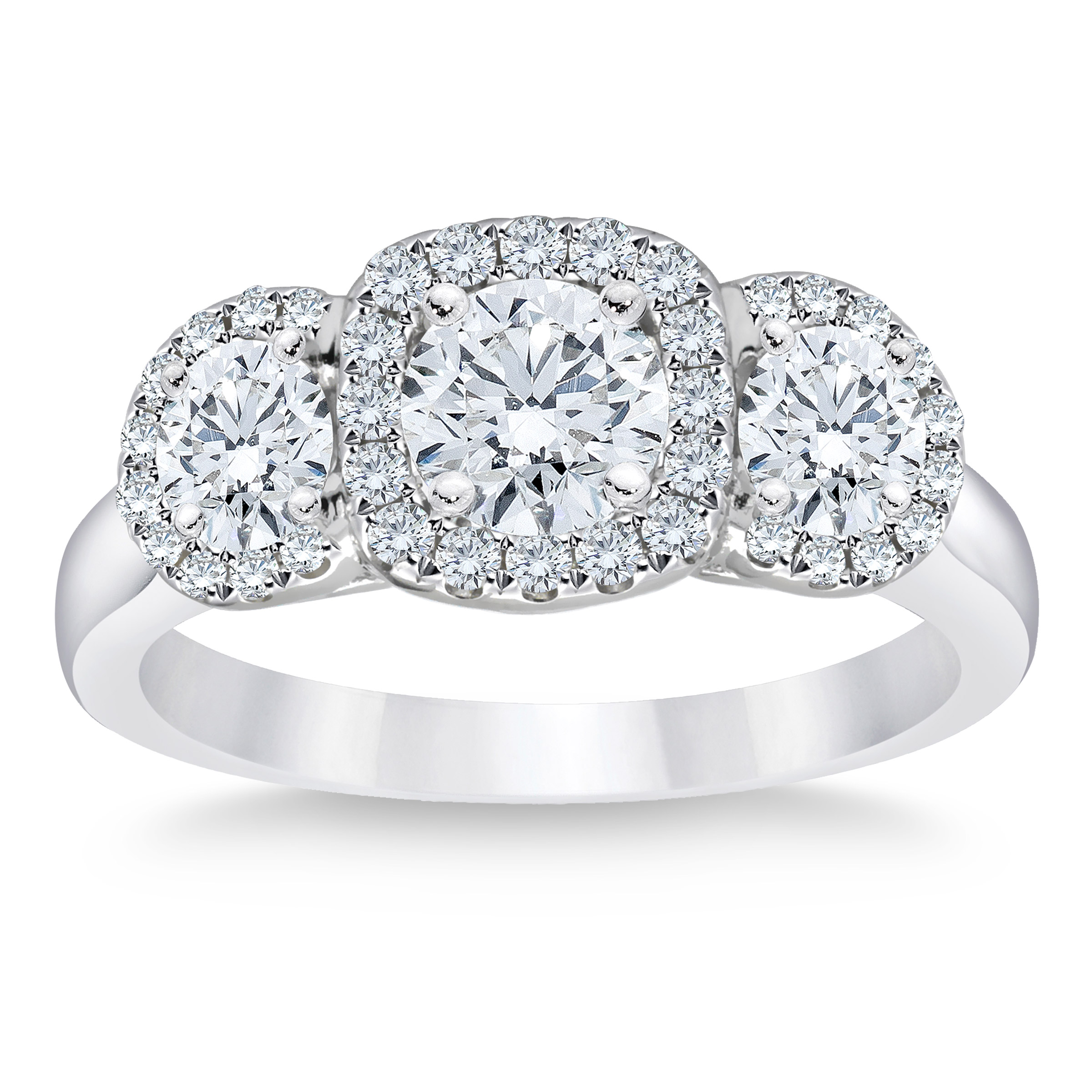 Three Stone Round Brilliant Diamond Ring (1.55 ctw) | Costco