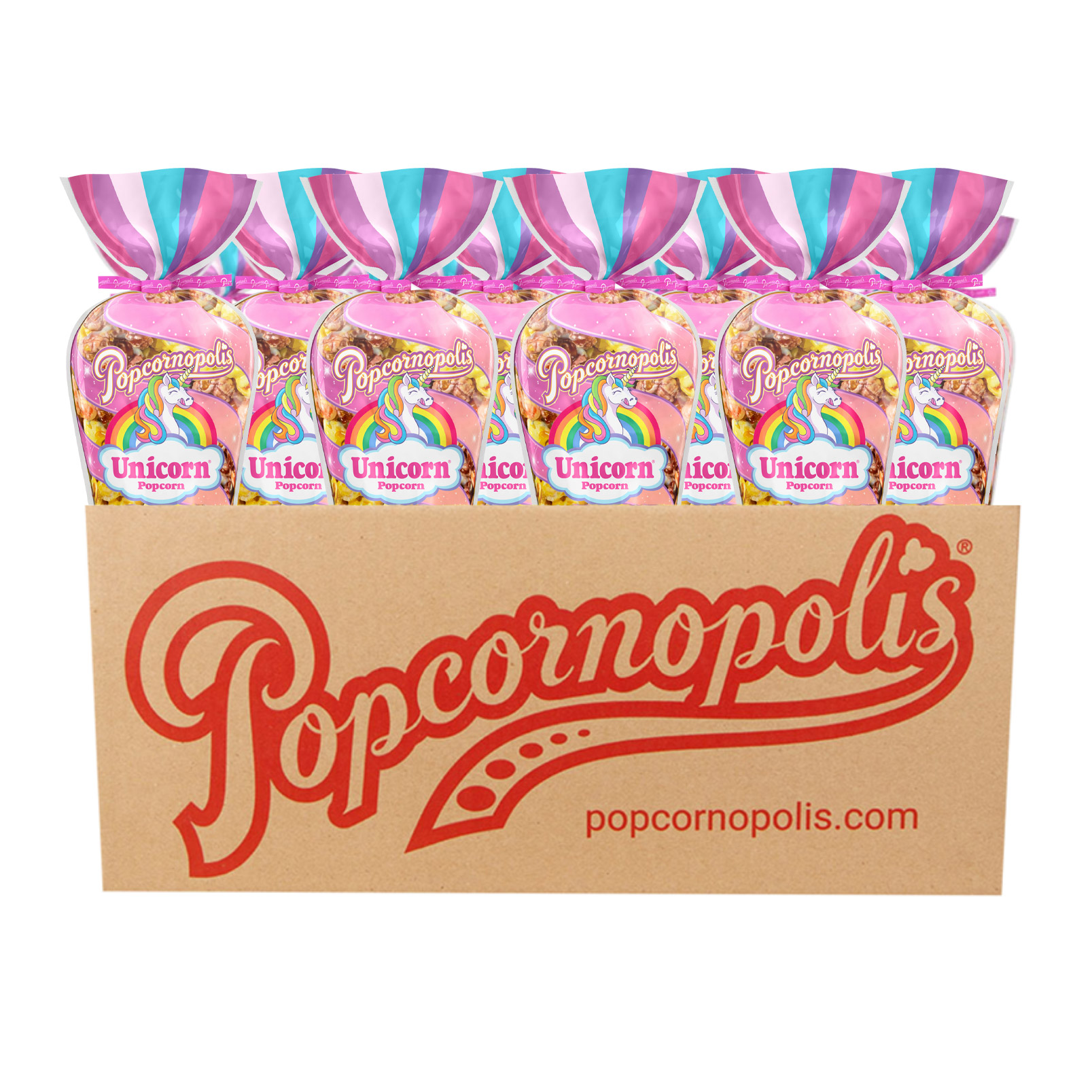 Popcornopolis Unicorn Popcorn Cones, 6.3 oz, 12-count | Costco