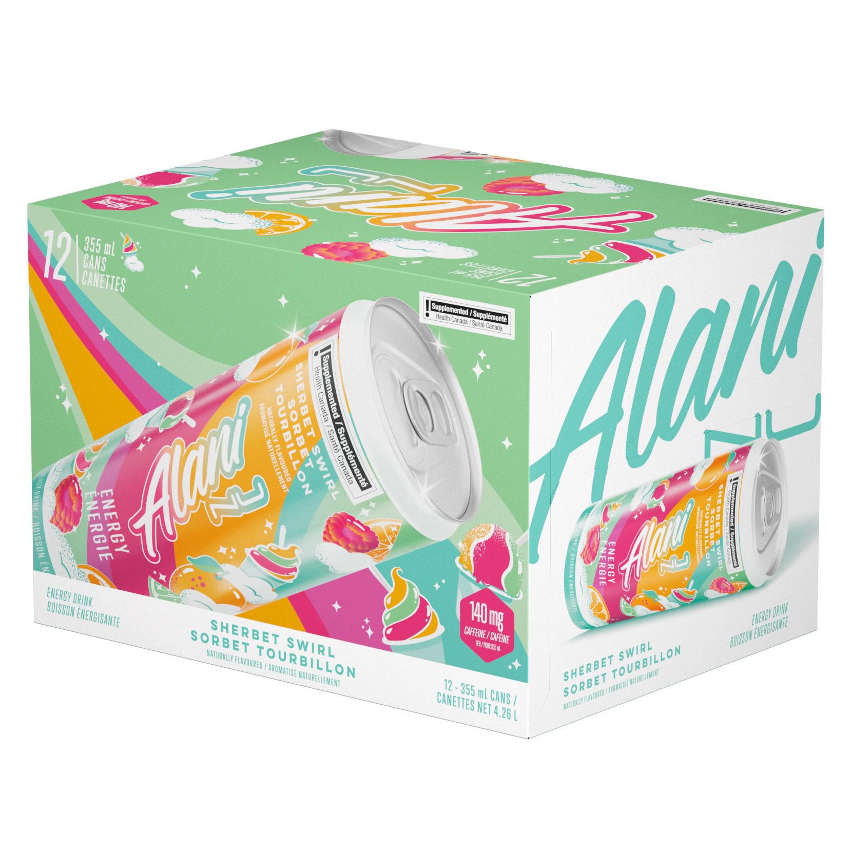 Alani Nu Energy Drink Sherbet Swirl 355 mL 12-pack | Costco