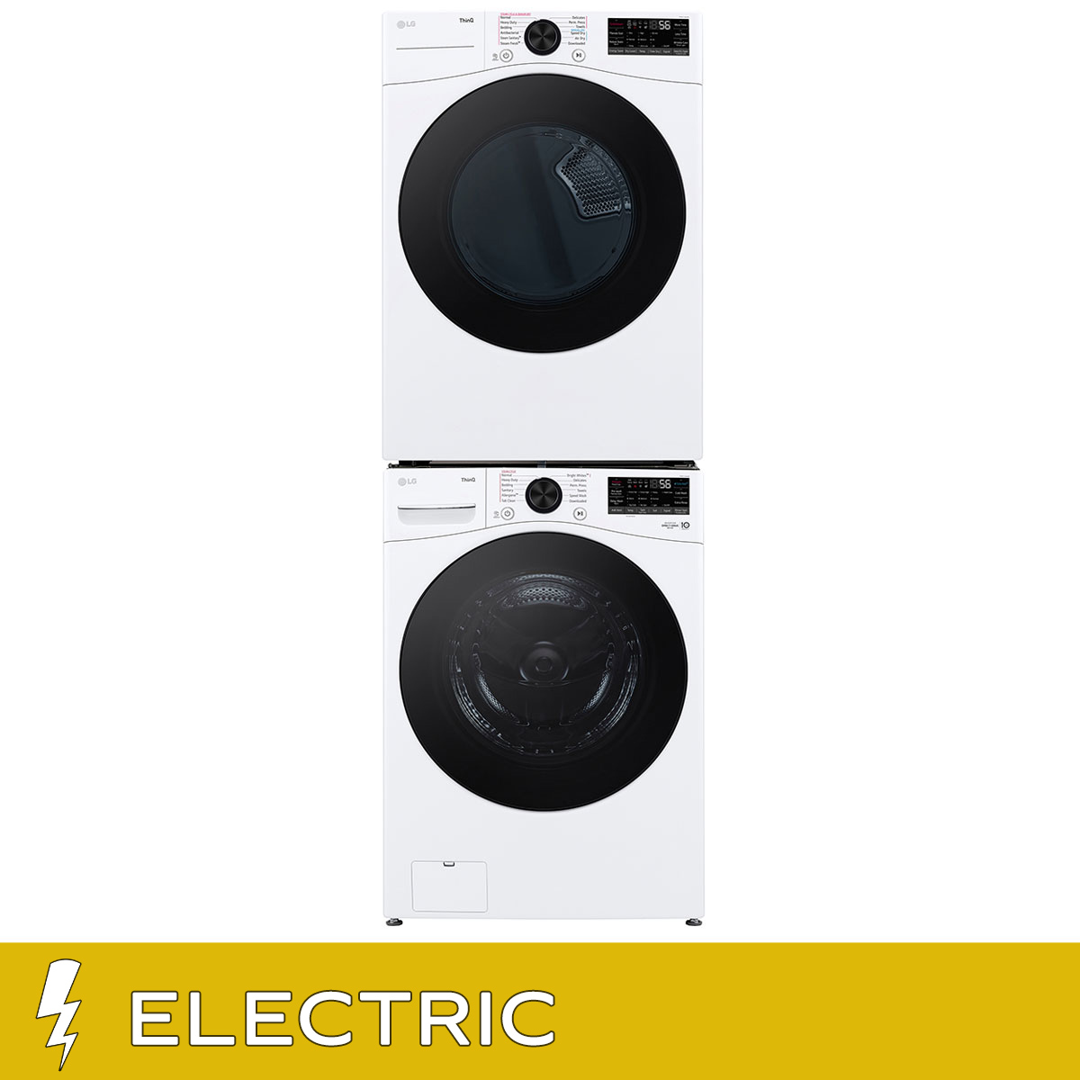 LG 4.5 cu. ft. Front Load Washer with TurboWash 360 and 7.4 cu. ft ...
