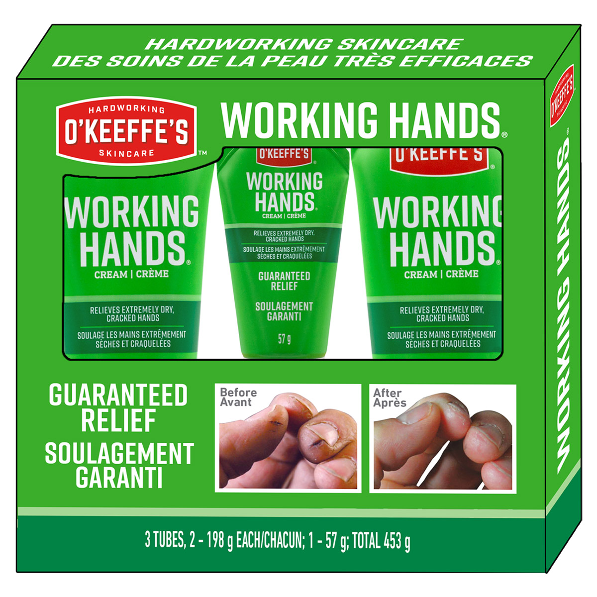 O'Keeffe's Working Hands Cream, 2 x 198g + 57g | Costco