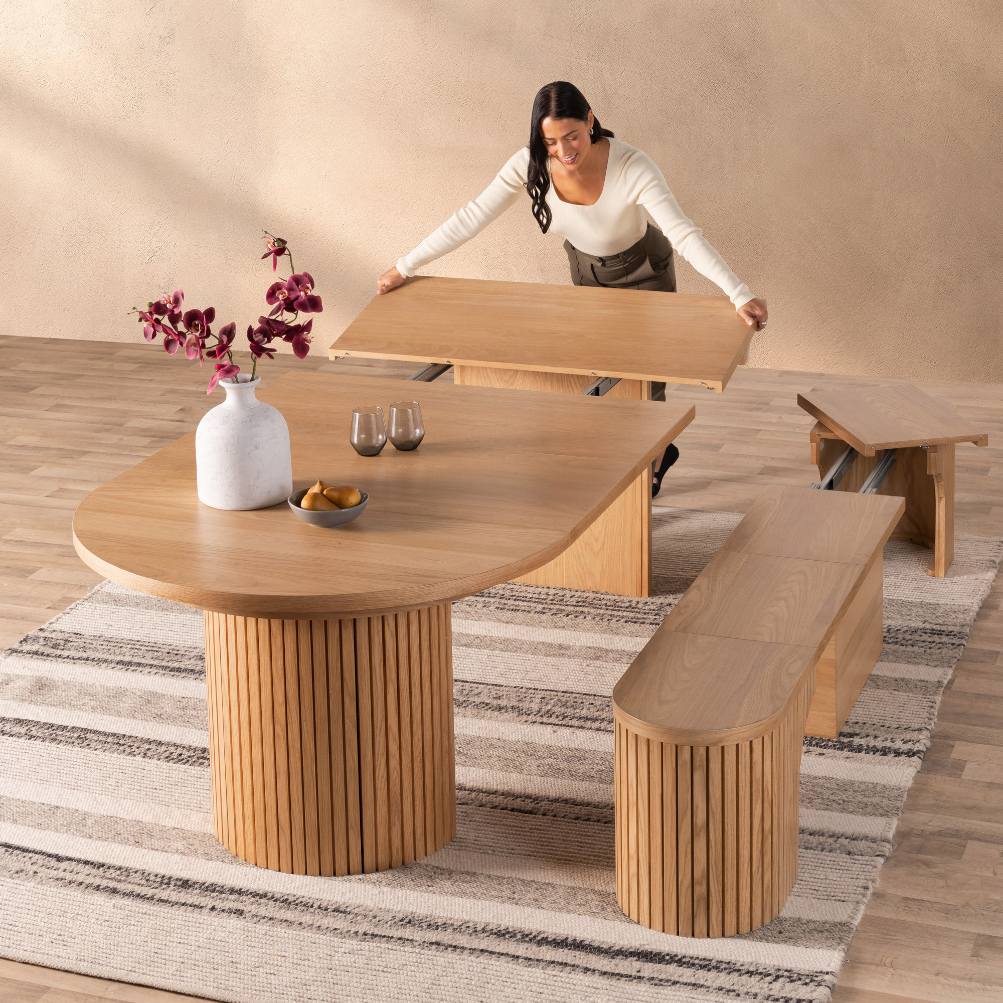 Round Transformer Table with Bench | Costco
