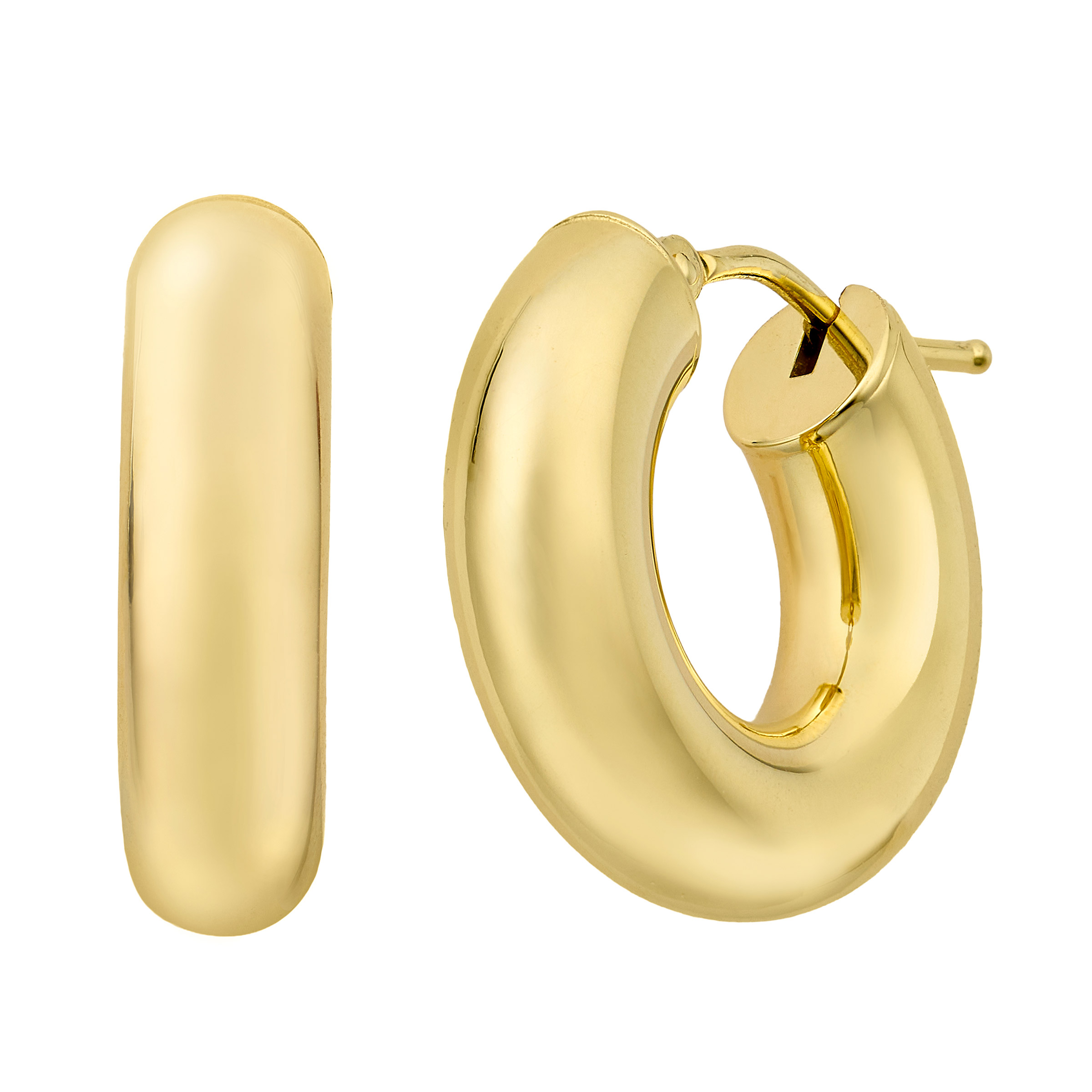 14kt Yellow Gold Round Hoops | Costco