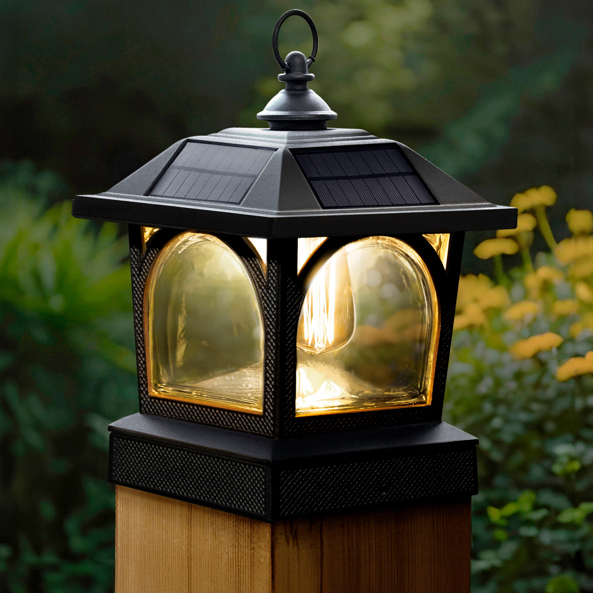Classy Caps Edison Solar Table Lantern or Post Cap | Costco