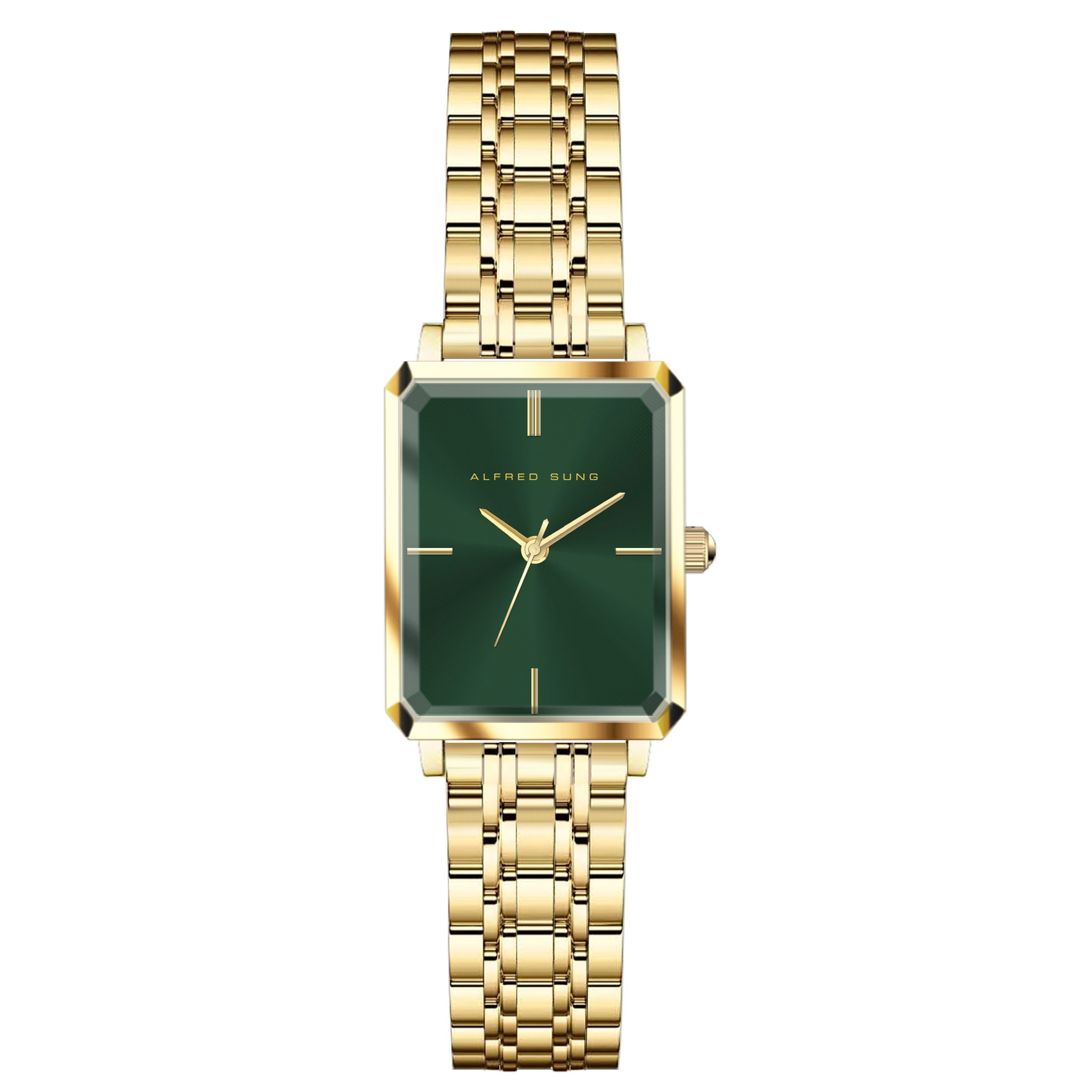 Alfred Sung Green Sunray Dial Ladies Watch | Costco