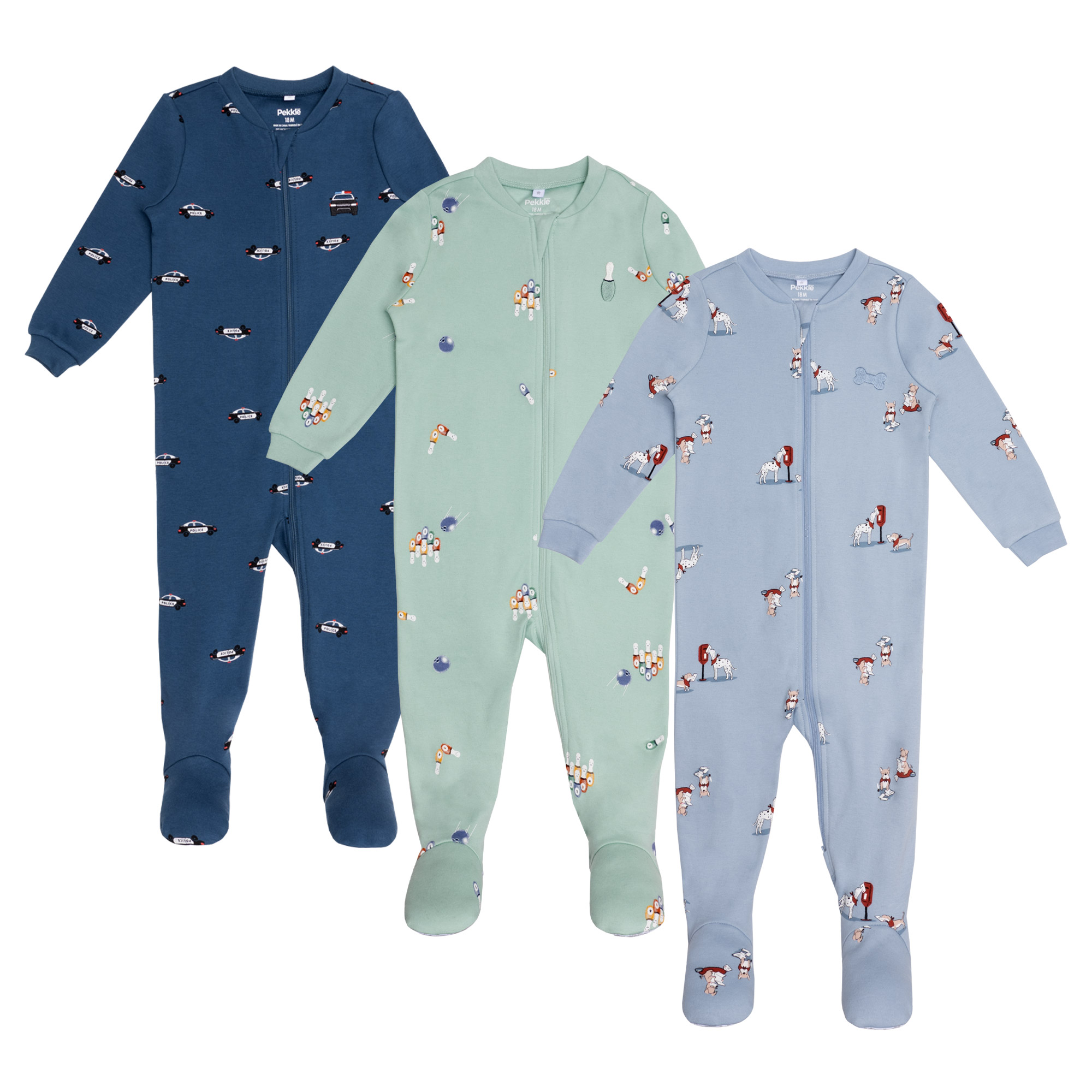 Pekkle Infant Organic Cotton Sleeper, 3-pack | Costco