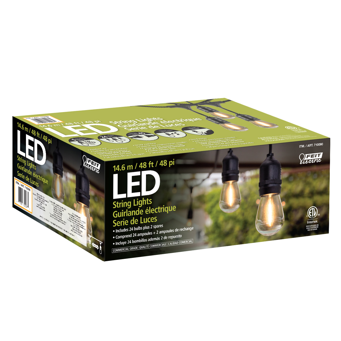 Costco Edison String Lights Feit Electric 48' LED Filament String
