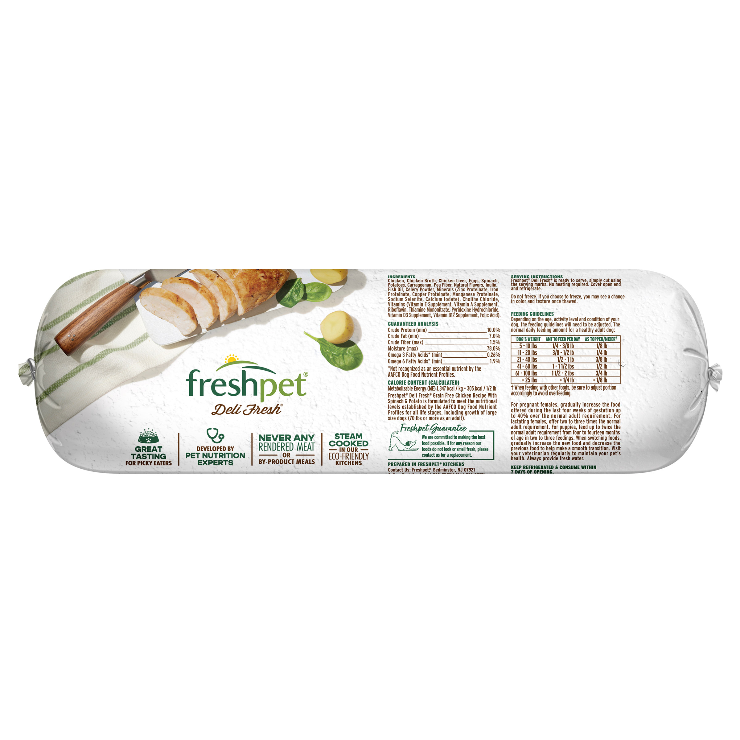 Freshpet Deli Fresh Dog Food, Chicken Recipe, 1.5 lbs, 6-rolls | Costco
