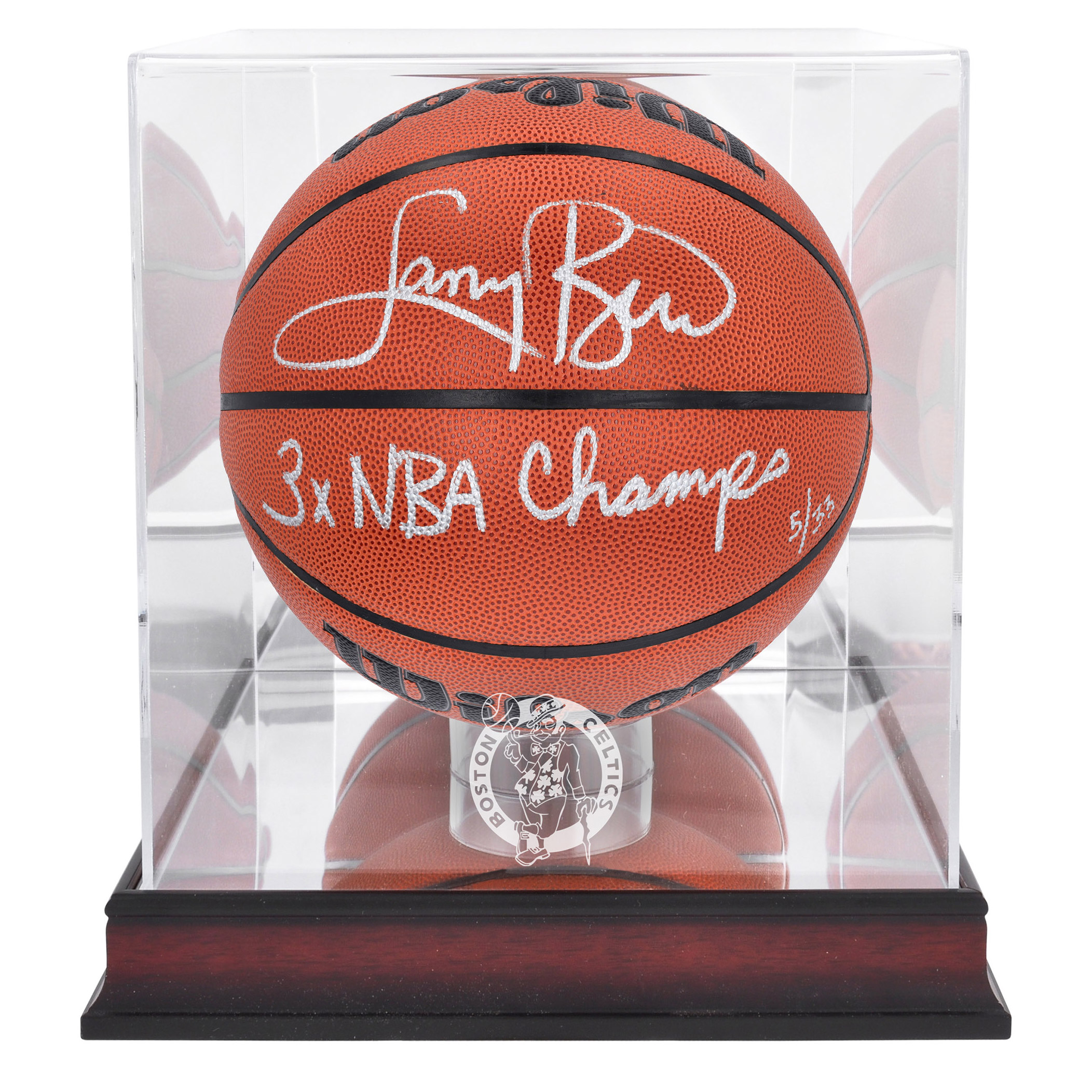 Larry Bird Boston Celtics Autographed Wilson Basketball with Display ...
