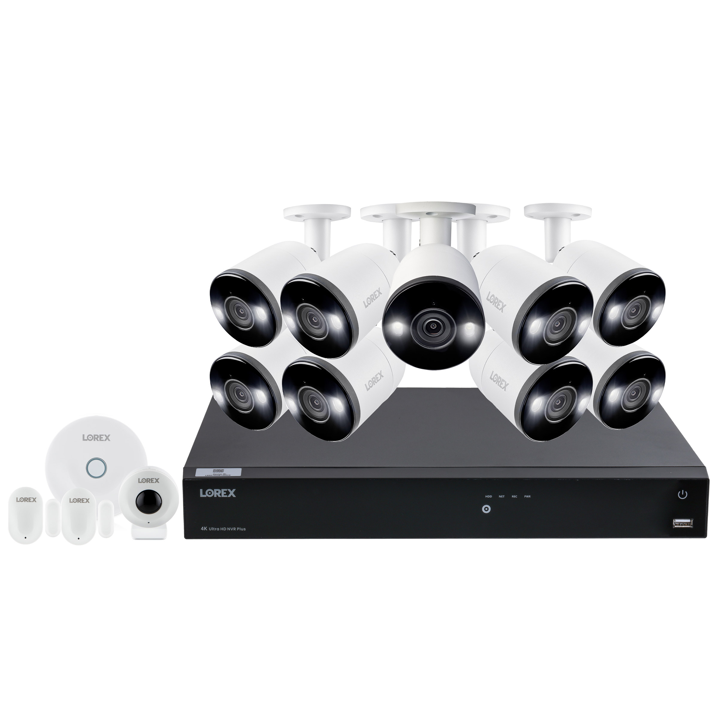 Lorex 4K UHD 16ch NVR 4TB with 9 × 4K Bullet cameras | Costco