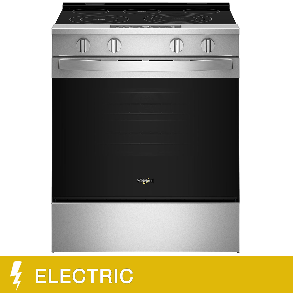Whirlpool 30 in. 5.3 cu ft. Electric 5 Element Range with Air Cooking ...