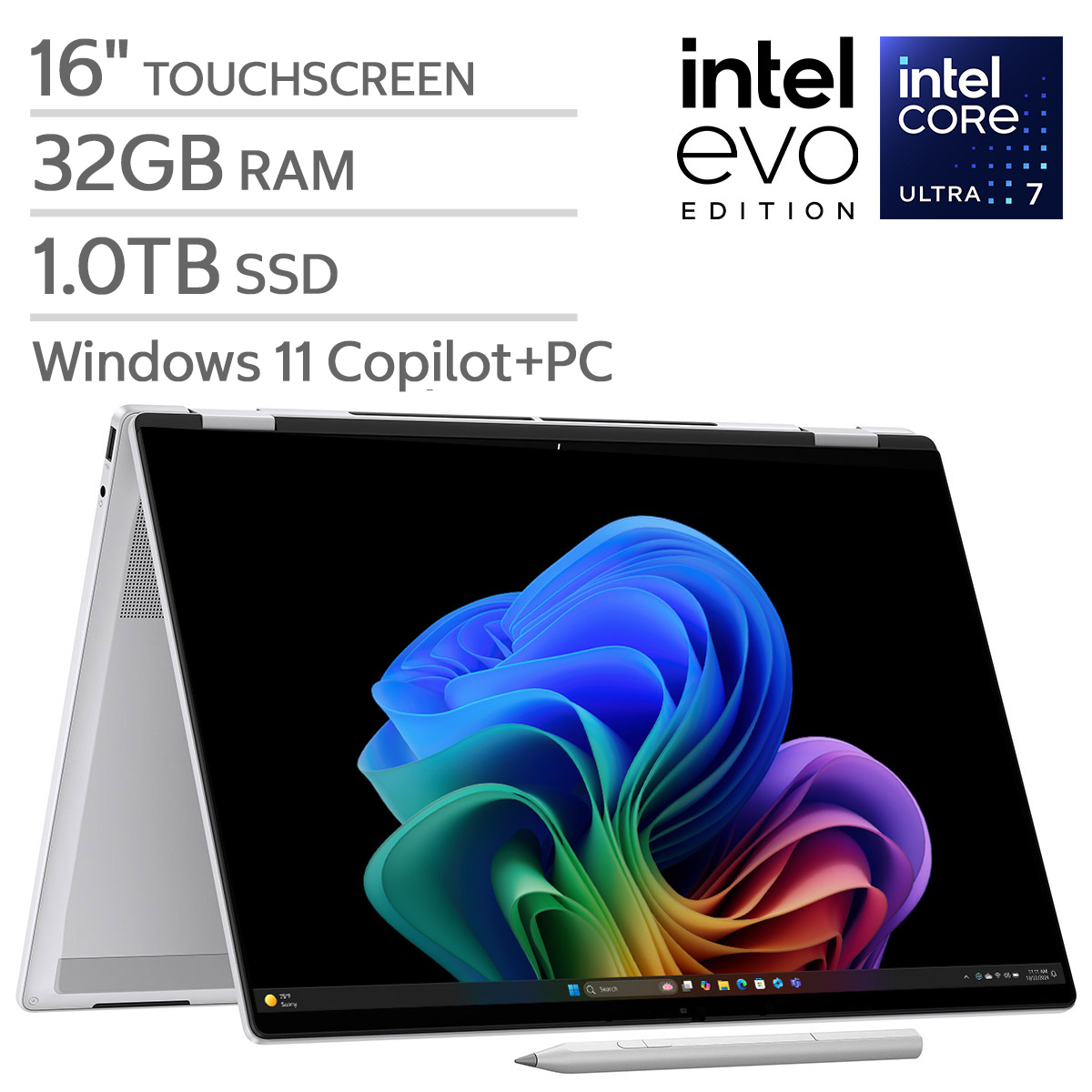 HP OmniBook 7 Flip 16" 2-in-1 AI Laptop - Intel Evo Platform Powered by ...
