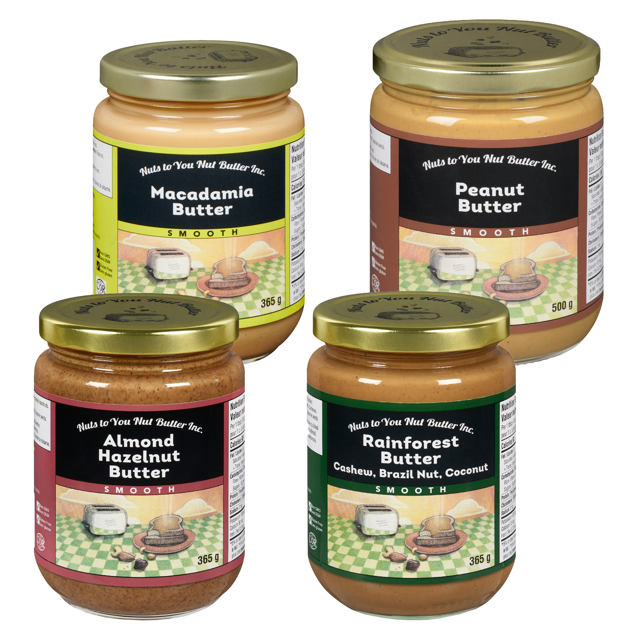 Nuts to You Nut Butter Spread Variety Pack, 4-pack | Costco