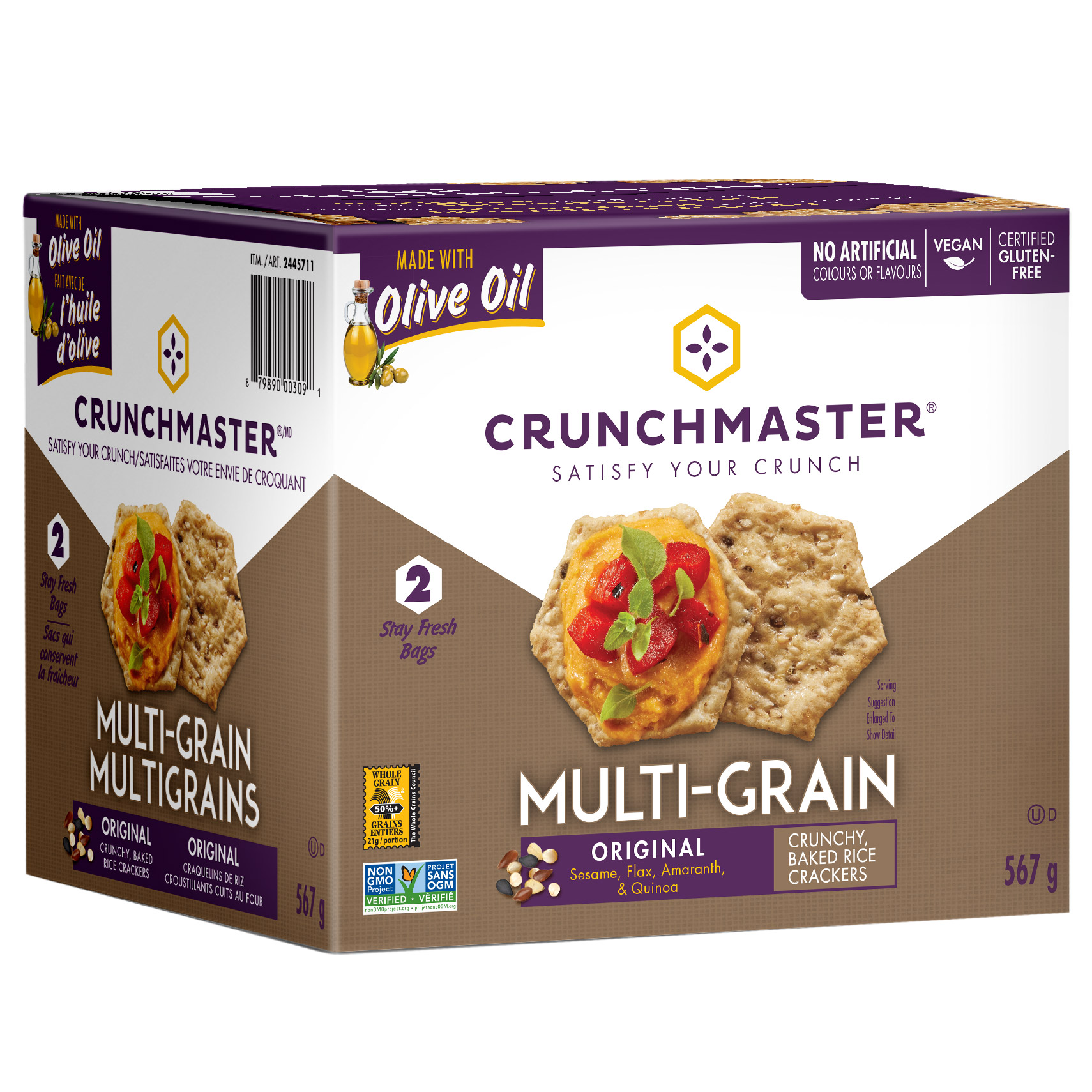 Crunchmaster Multi-Grain Cracker, 567 g | Costco