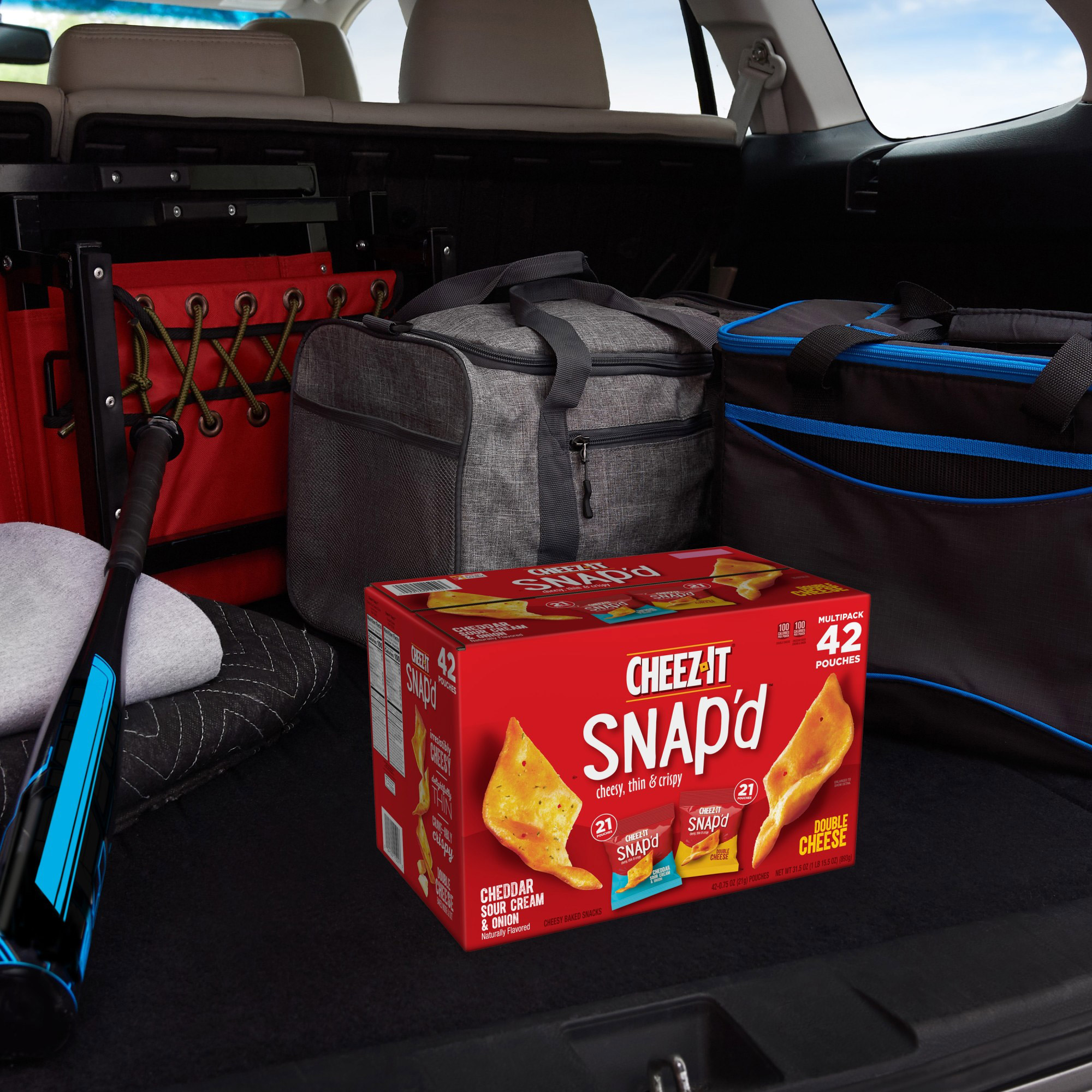 Cheez-It Snap'd Crackers, Variety Pack, .75 oz, 42-count | Costco