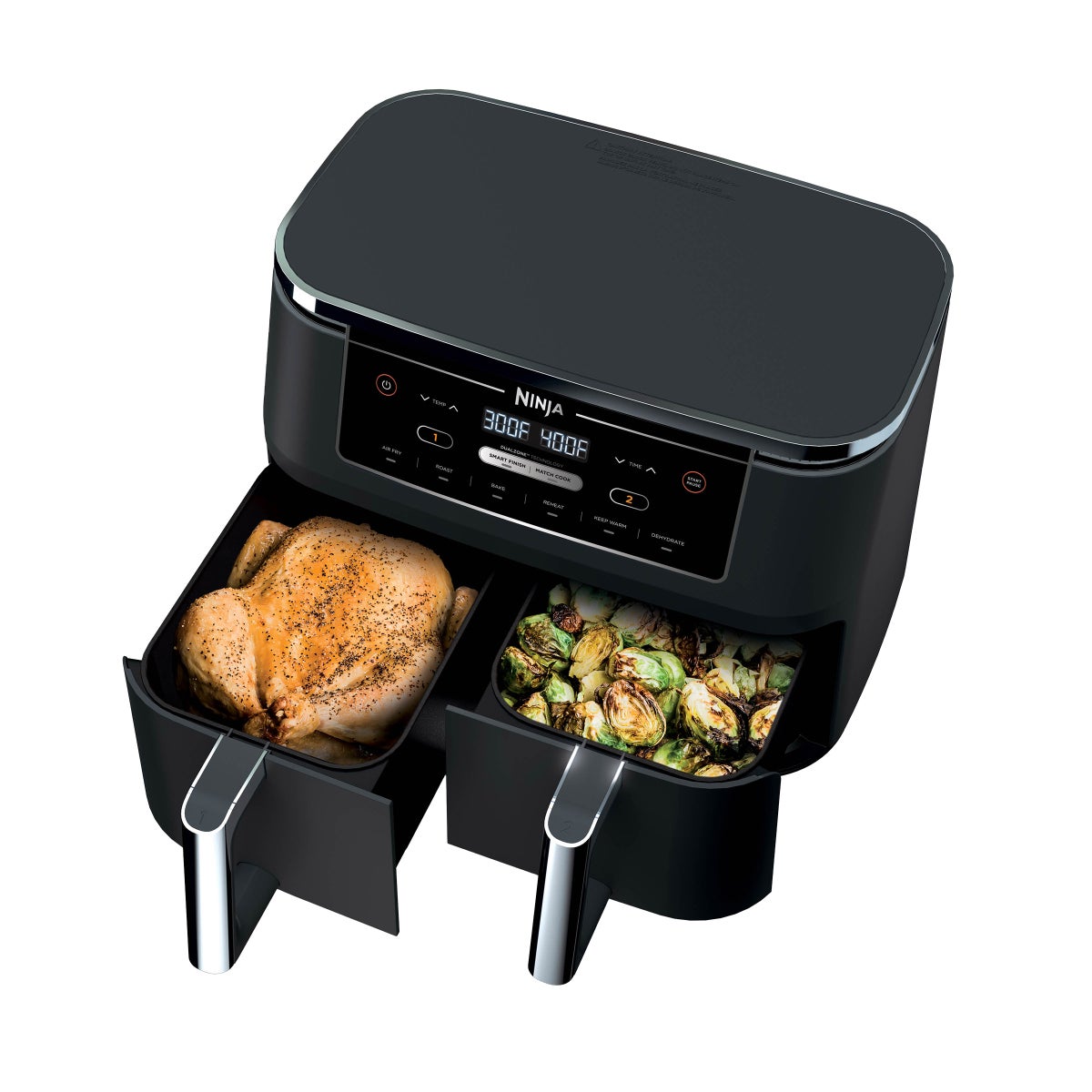 Ninja Foodi 6-in-1 10-qt. XL 2-Basket Air Fryer with Ninja Foodi 6-in-1 10-qt. XL 2-Basket Air Fryer with