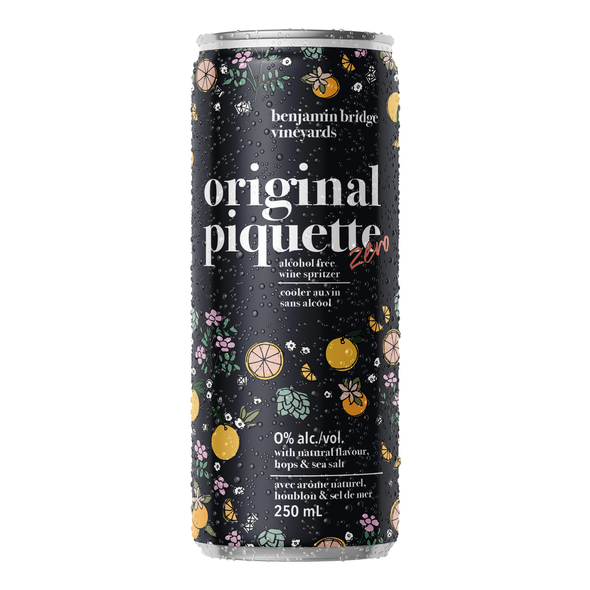 Benjamin Bridge Piquette Zero Original Alcohol-Free Wine Spritzer, 250 mL, 12-pack | Costco