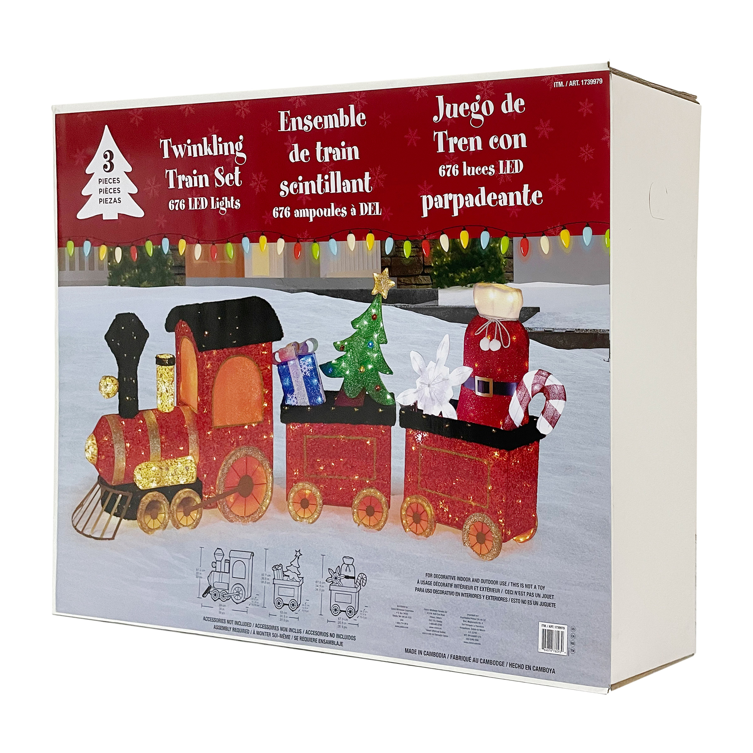 Costco Train Set 3 Led Illuminated