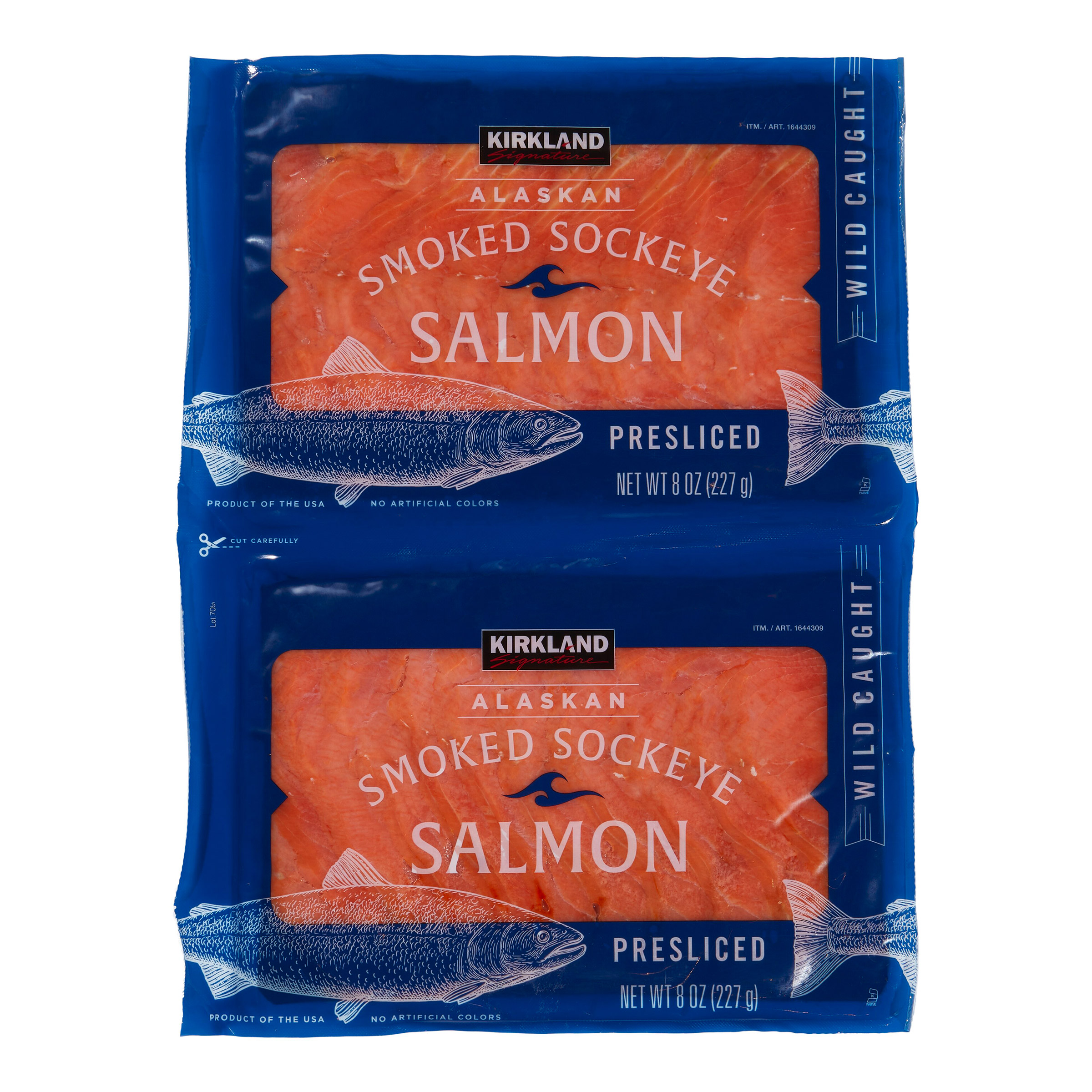 Kirkland Signature Wild Smoked Sockeye Salmon, 8 oz, 2-count | Costco
