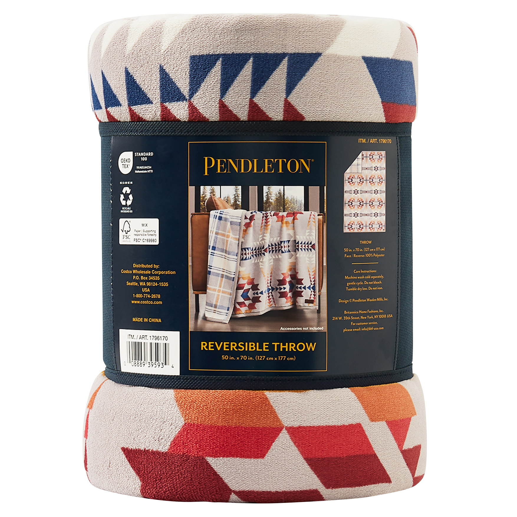 Pendleton Reversible Plush Throw | Costco
