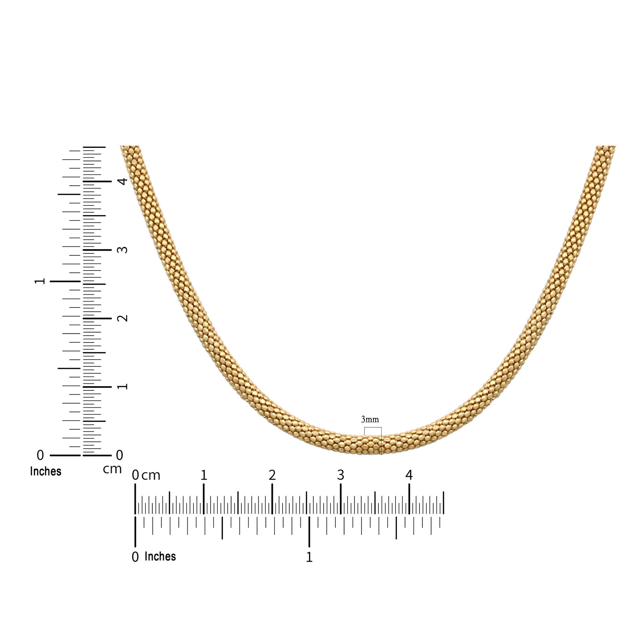 14kt Yellow Gold Popcorn Chain Necklace | Costco