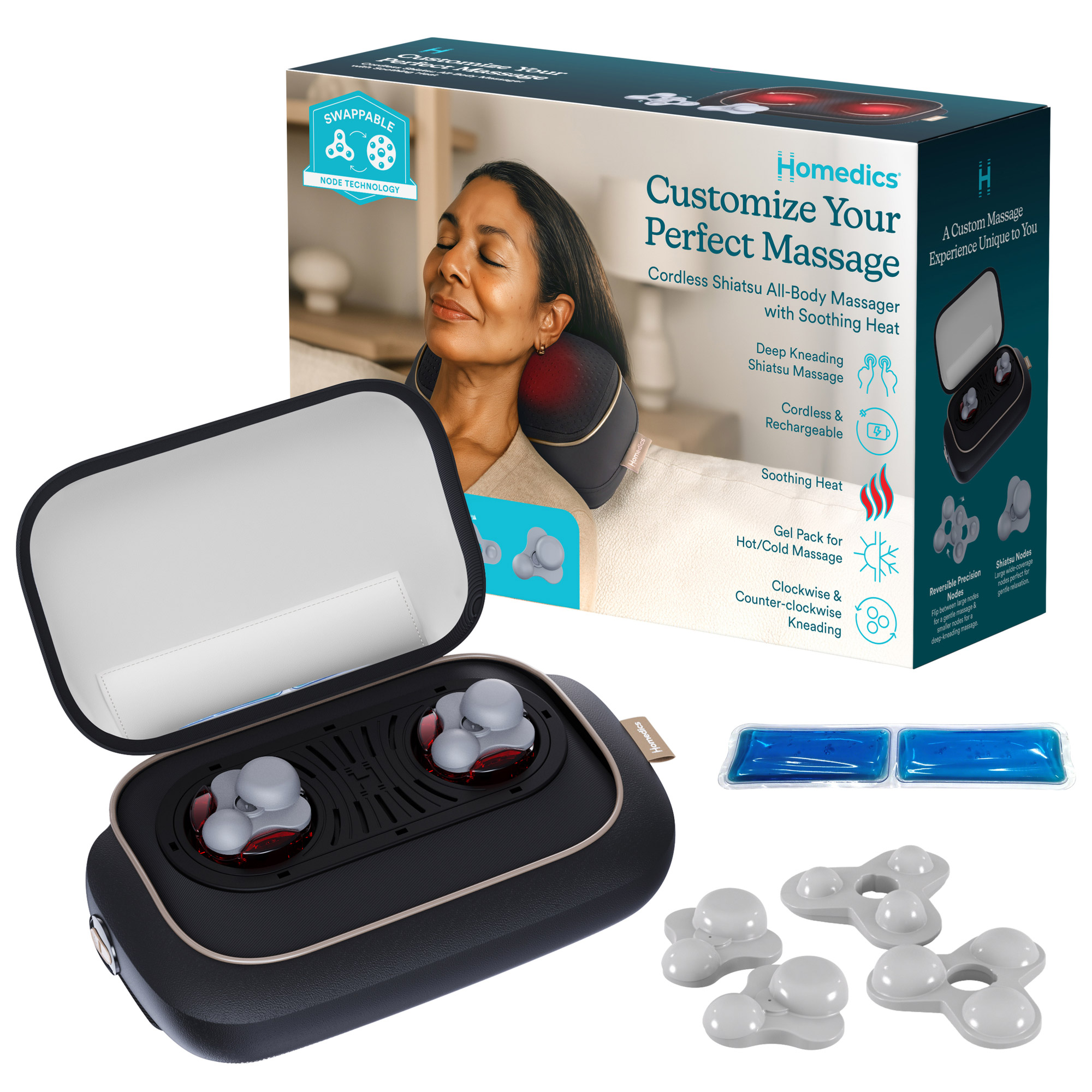 Homedics ModMassage All-Body Massage Pillow with Interchangeable ...