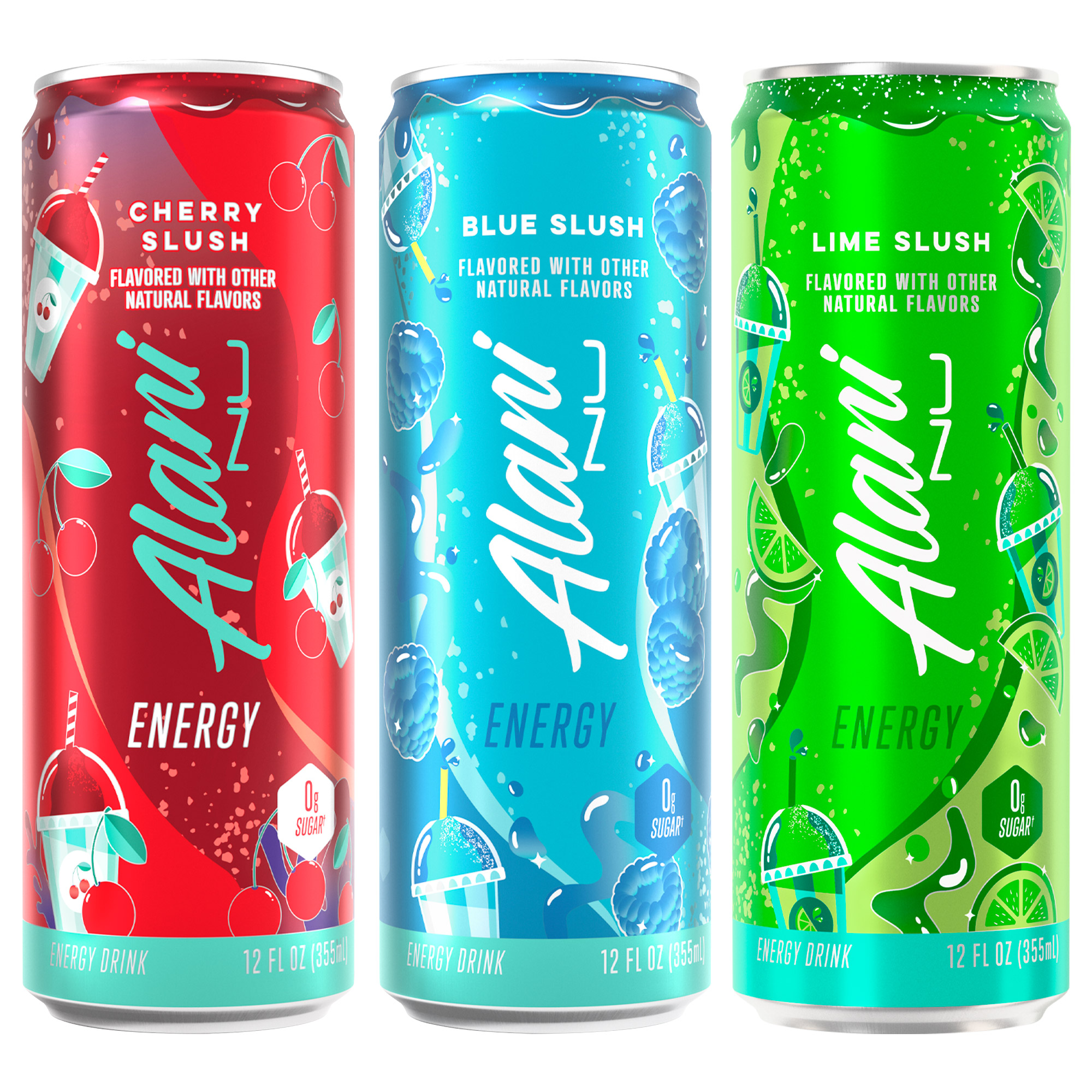 Alani Nu Energy Drink, Lime Slush Variety Pack, 12 fl oz, 18-count | Costco