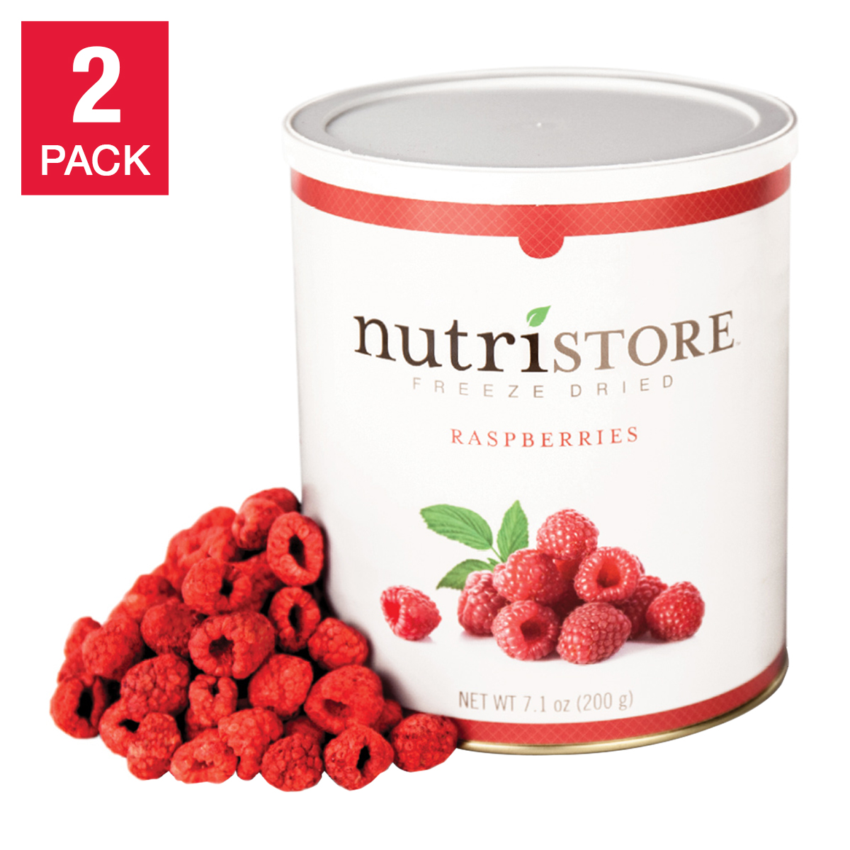 Nutristore Freeze-dried Raspberries, 2-pack | Costco